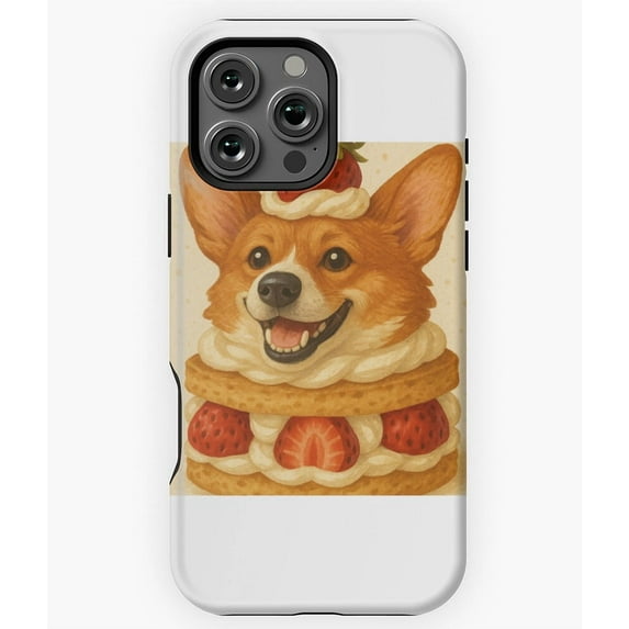 Corgberry Shortcake Corgi Pun Phone Case for iPhone 16 15 14 13 12 11 ...