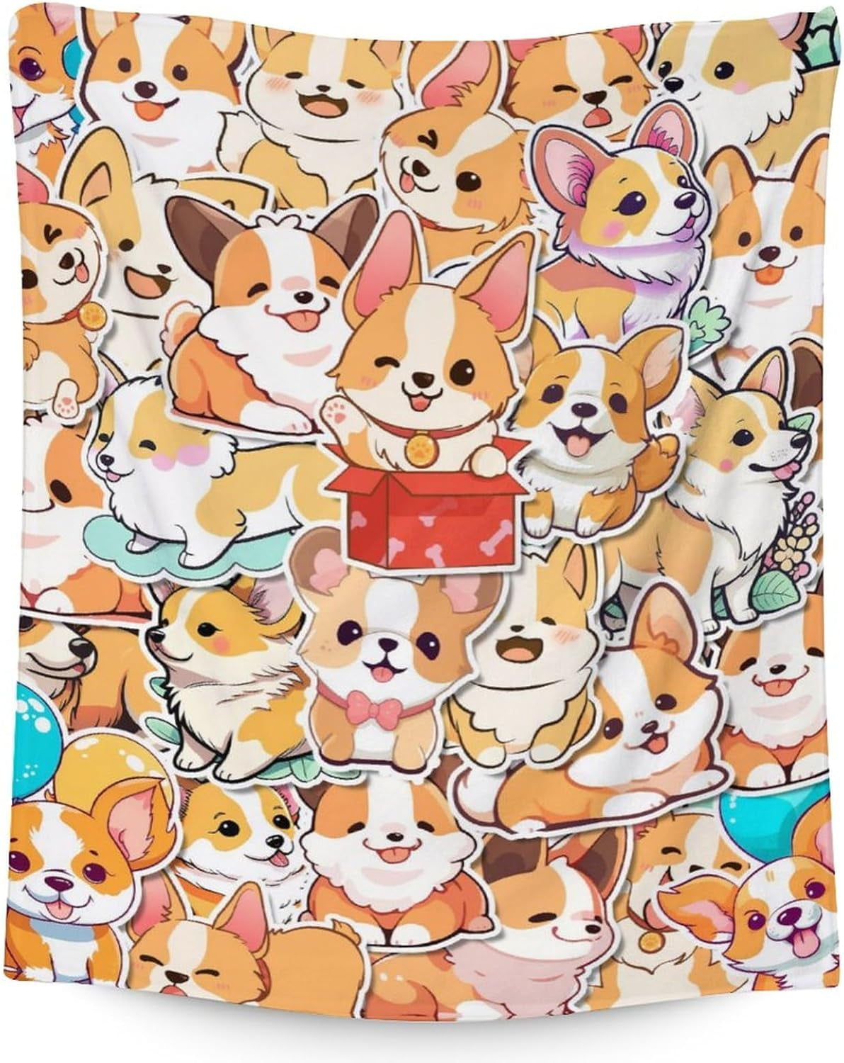 Corgi Blanket - Soft Plush Blankets for Corgi Lovers - 60"x80" Twin ...