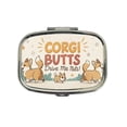 Corgi Butts Drive Me Nuts Dog Funny Cartoon Small Travel Handbag Pill ...