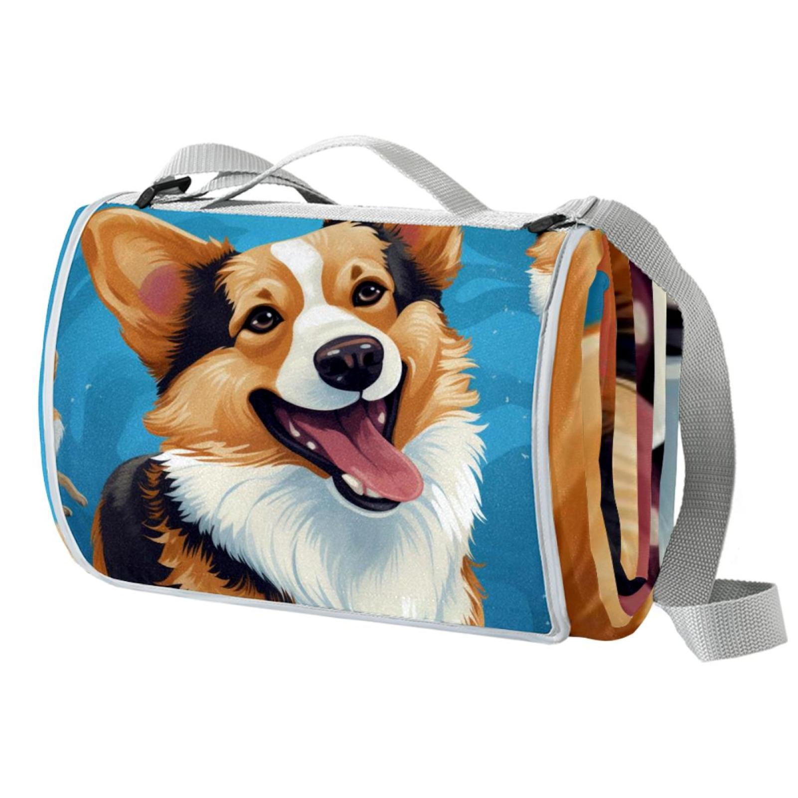 Corgi Canvas Picnic Mat for Outdoor Activities - Waterproof and ...