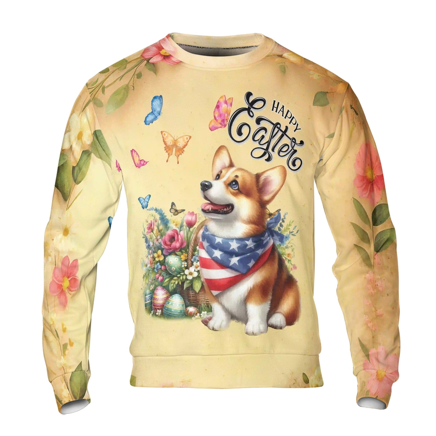 Corgi Celebrates Spring and Enjoys a Happy Easter All Over Print 3D ...