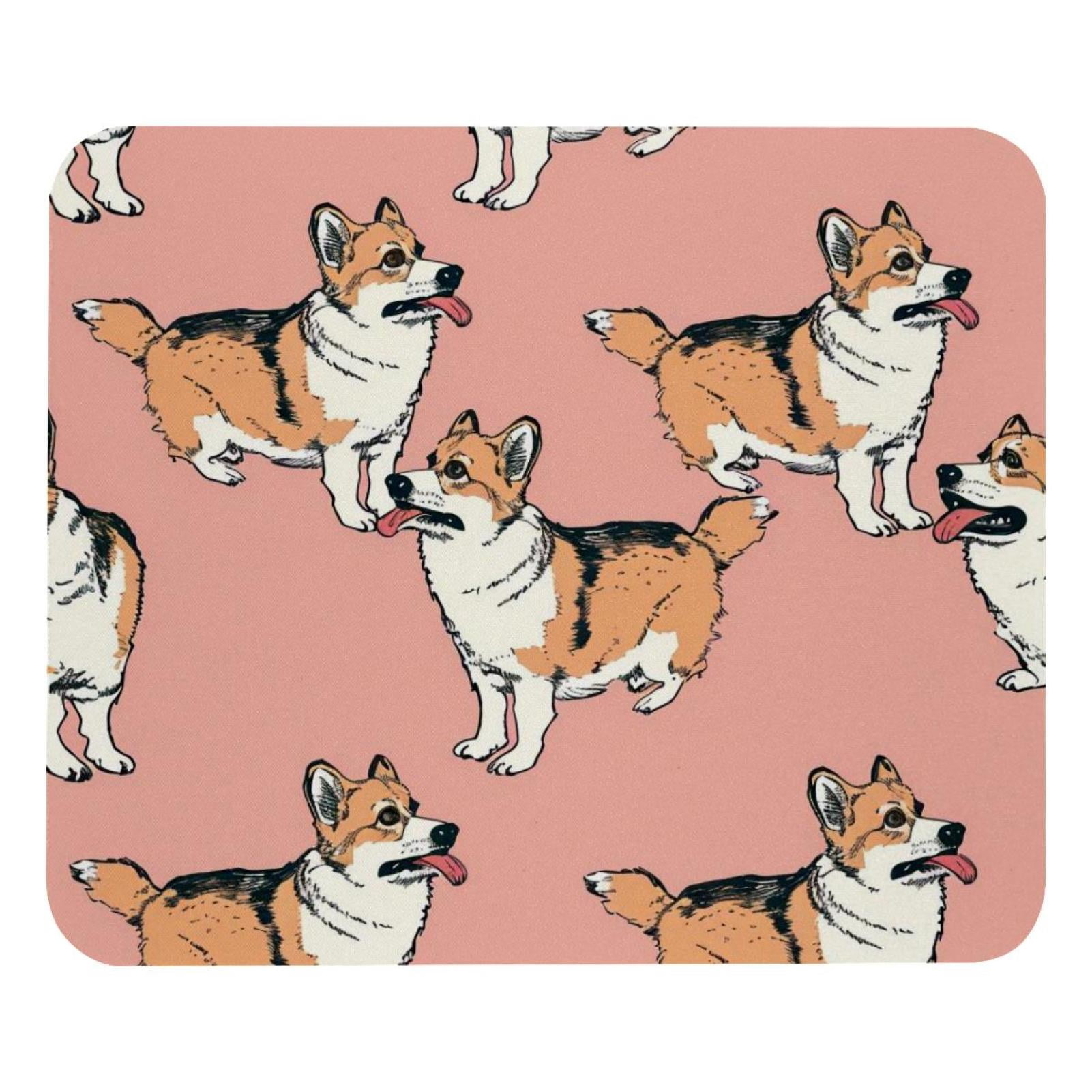 Corgi Cute Dog Mouse Pad, Rubber Base Computer Mouse Pads for Wireless ...