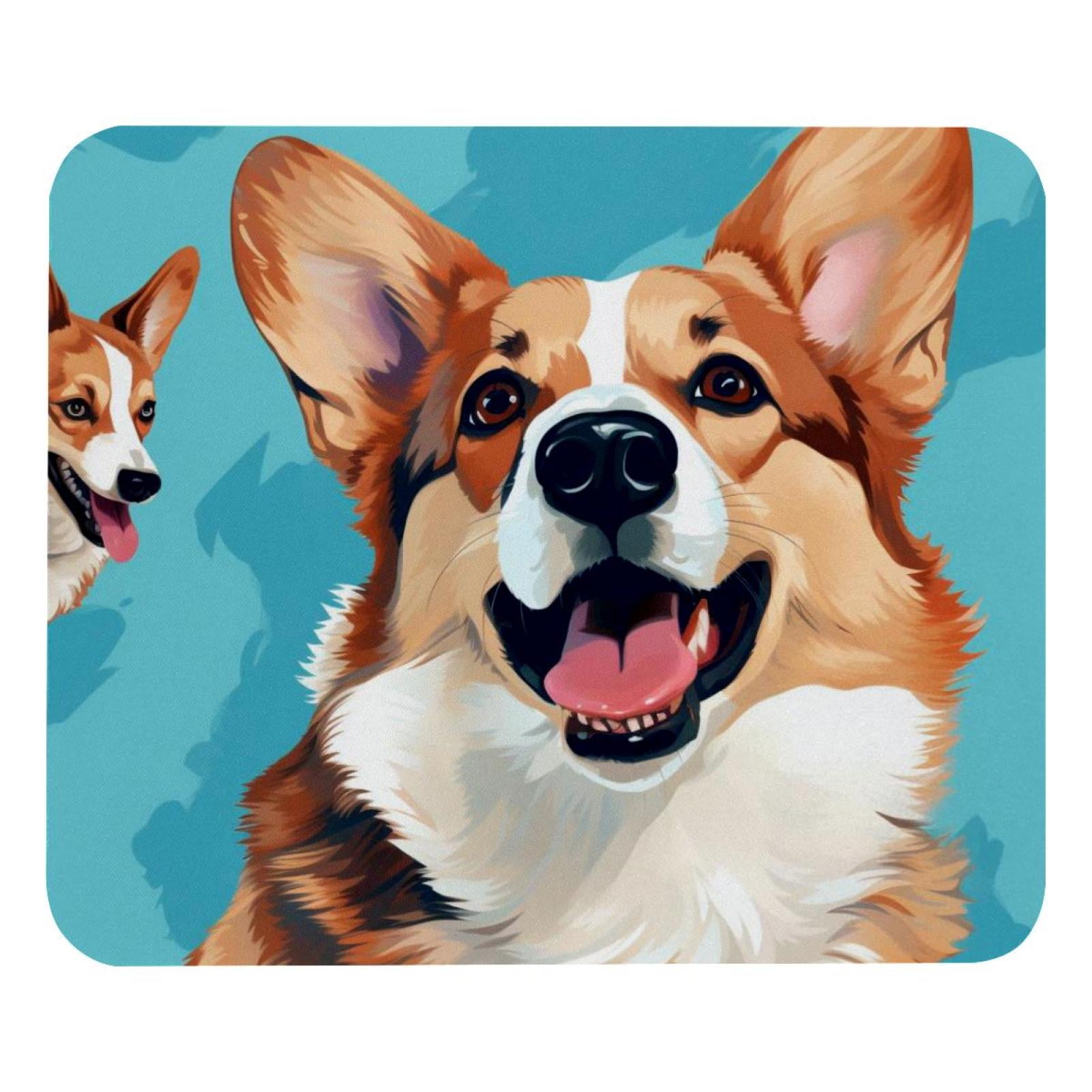 Corgi Dog 8.3x9.8 Inch Square Gaming Mouse Pad with Non-Slip Rubber ...