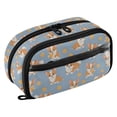 Corgi Dog Ball Pattern PVC Pencil Case Water-Repellent Clear Window ...