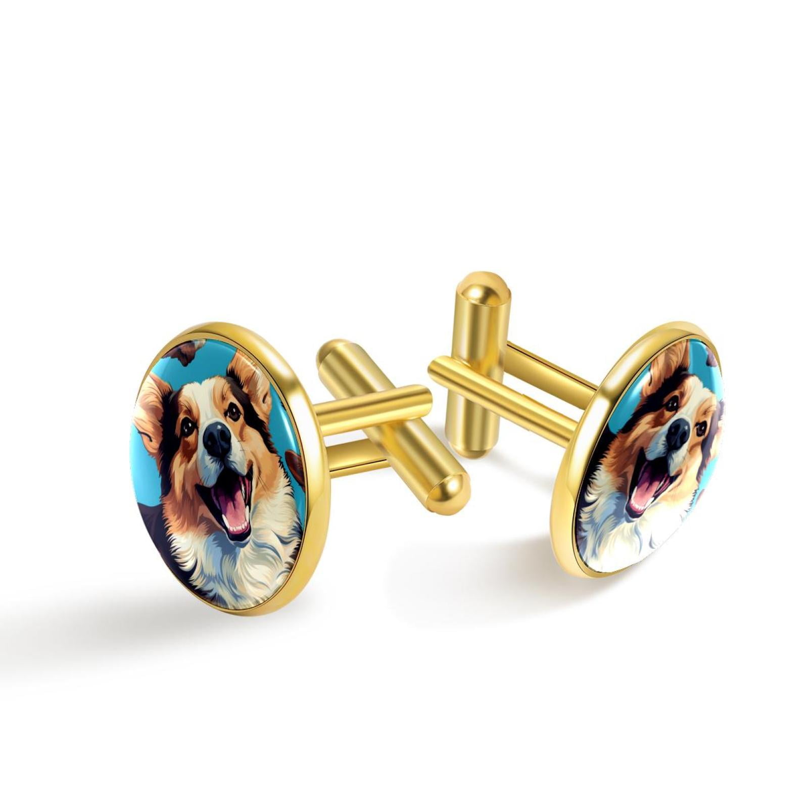 Corgi Dog Elegant Stainless Steel Cufflinks for Men - for Formal Attire ...