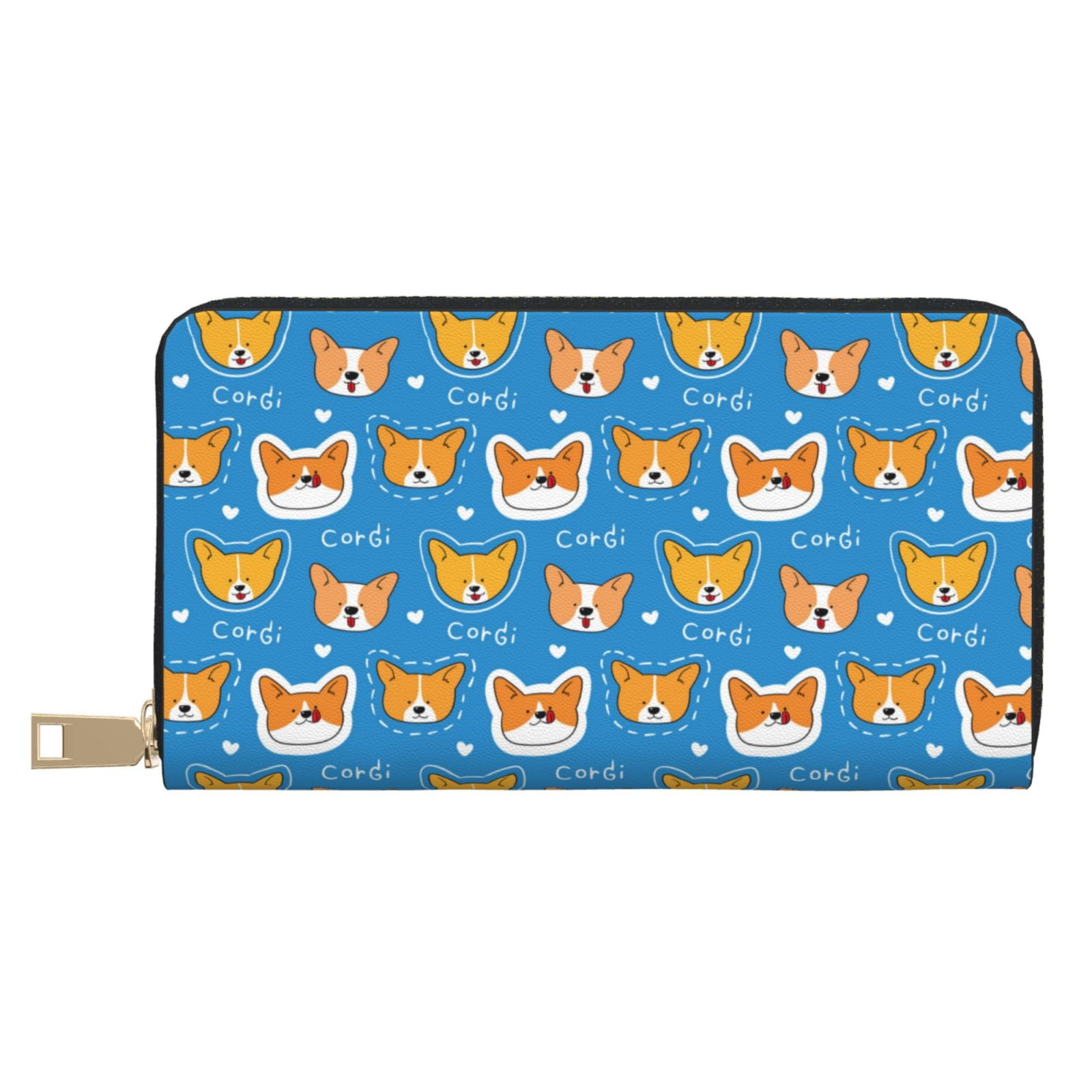 Corgi Dog Face Wallet Women, Leather Bifold Multi Card Wallet, Women's ...