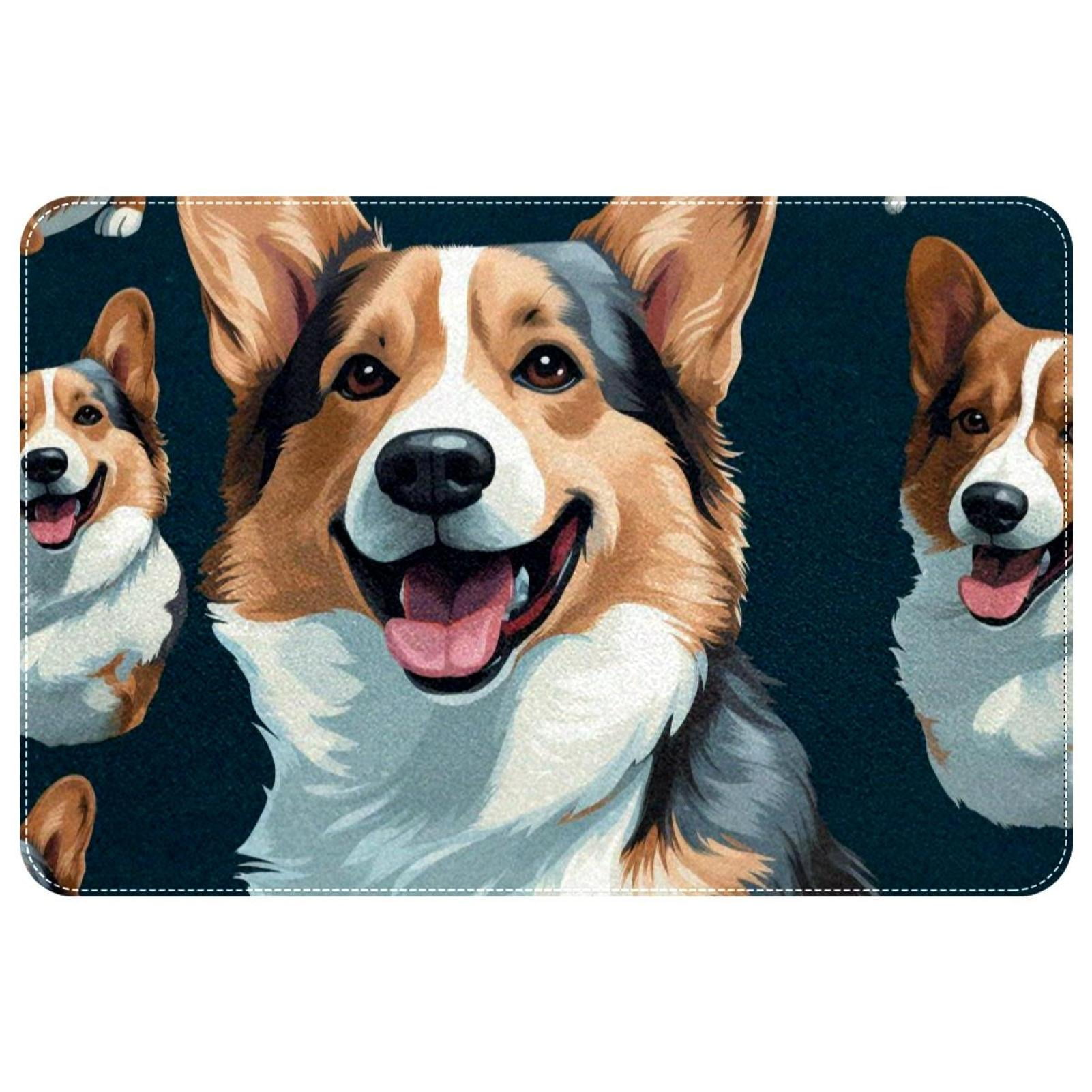 Corgi Dog Kitchen Rugs Indoor Rug Door Mats - Polyester, Non-Slip ...