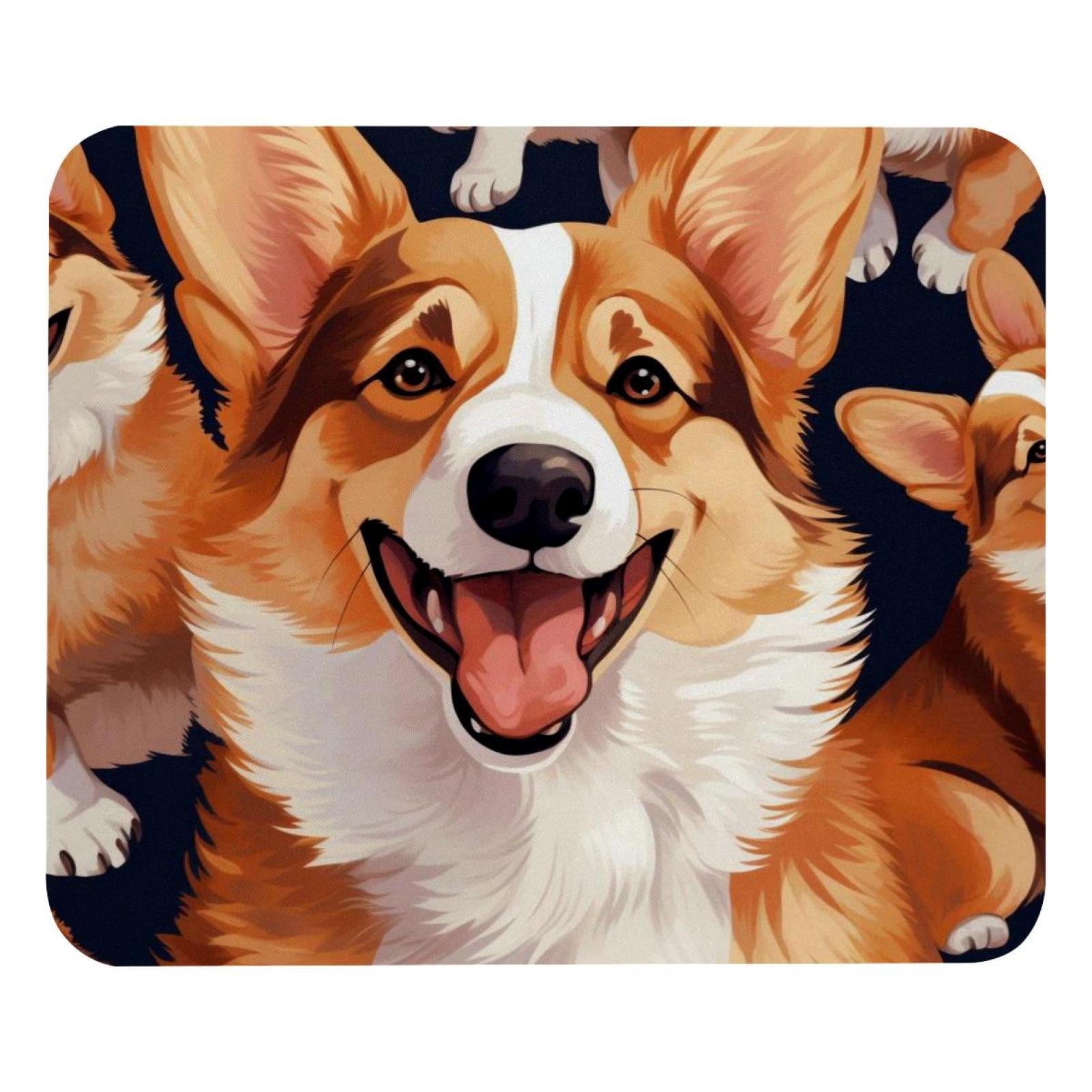 Corgi Dog Non-Slip Rubber Bottom Printed Gaming Mouse Pad Mouse Mat ...