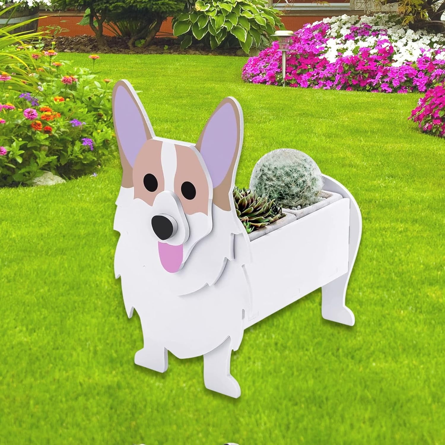 Corgi Dog Planter Plant Pots, Cute Garden Dog Flower Planter, Dog ...