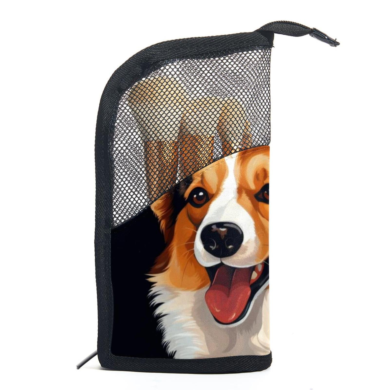 Corgi Dog Professional Cosmetic Bag with Brush Pouch and Zipper Pouch ...