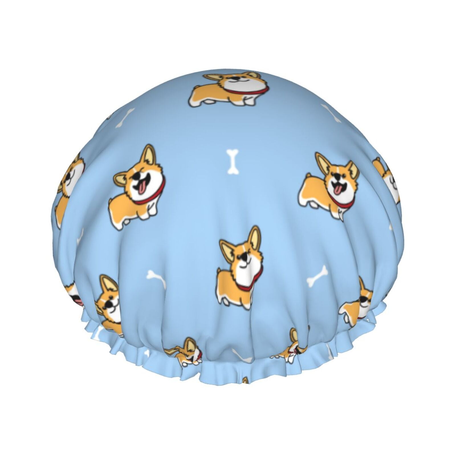 Corgi Dog Shower Cap, Reusable Bath Hair Hat for all Hair Lengths Hair ...