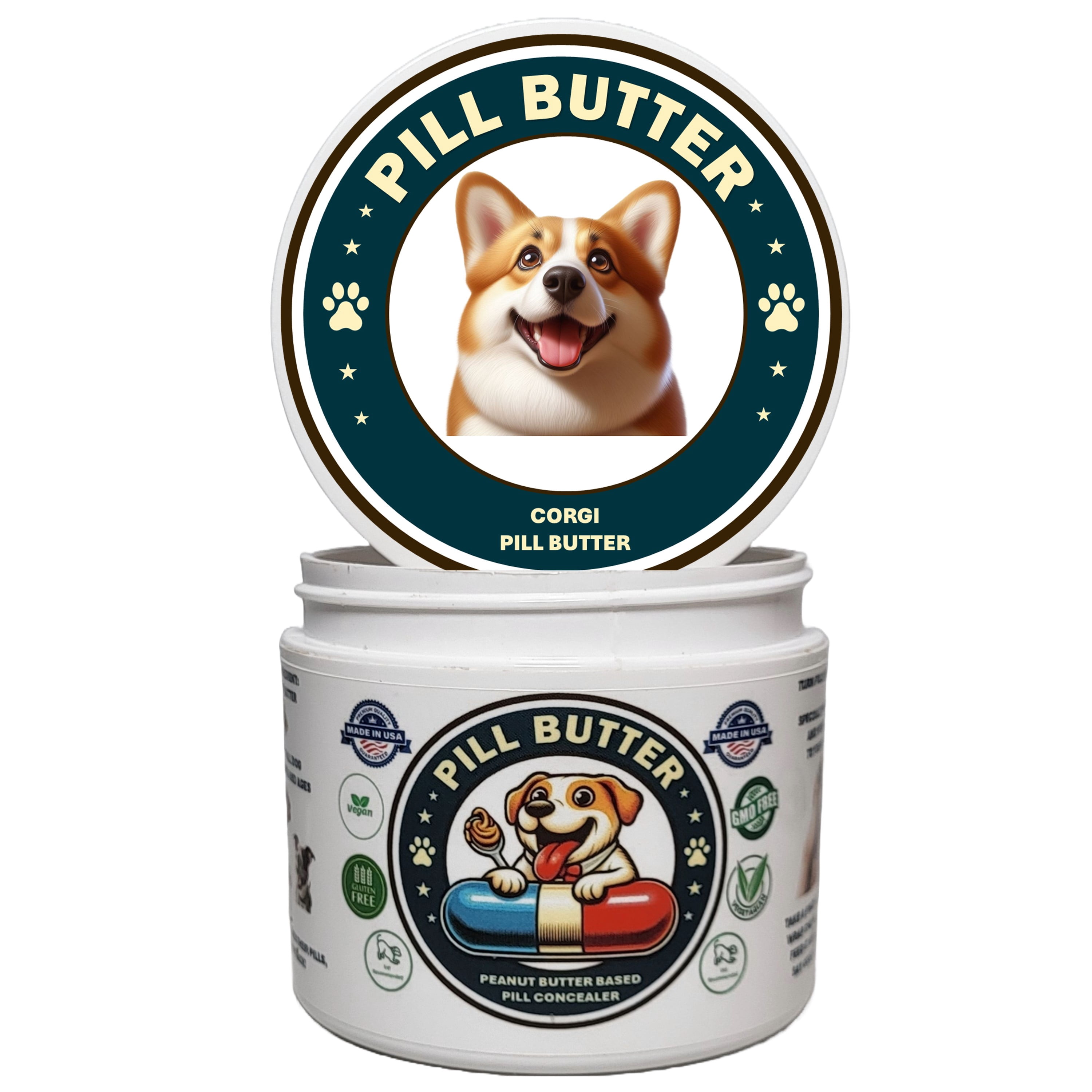 Pill Butter: Corgi Dog Treats to Wrap Pills - Moldable Non-Sticky Paste ...
