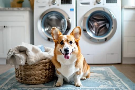 Corgi Dog and Laundry Jigsaw Puzzles 300 Pieces for Adults Home Garden ...