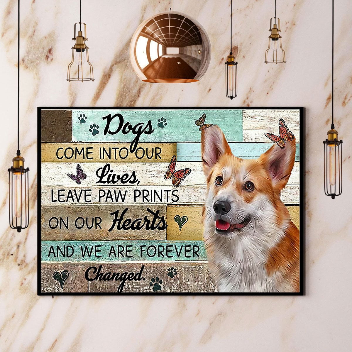 Corgi Dogs Come Into Our Lives Leave Paw Prints On Our Hearts Paper ...