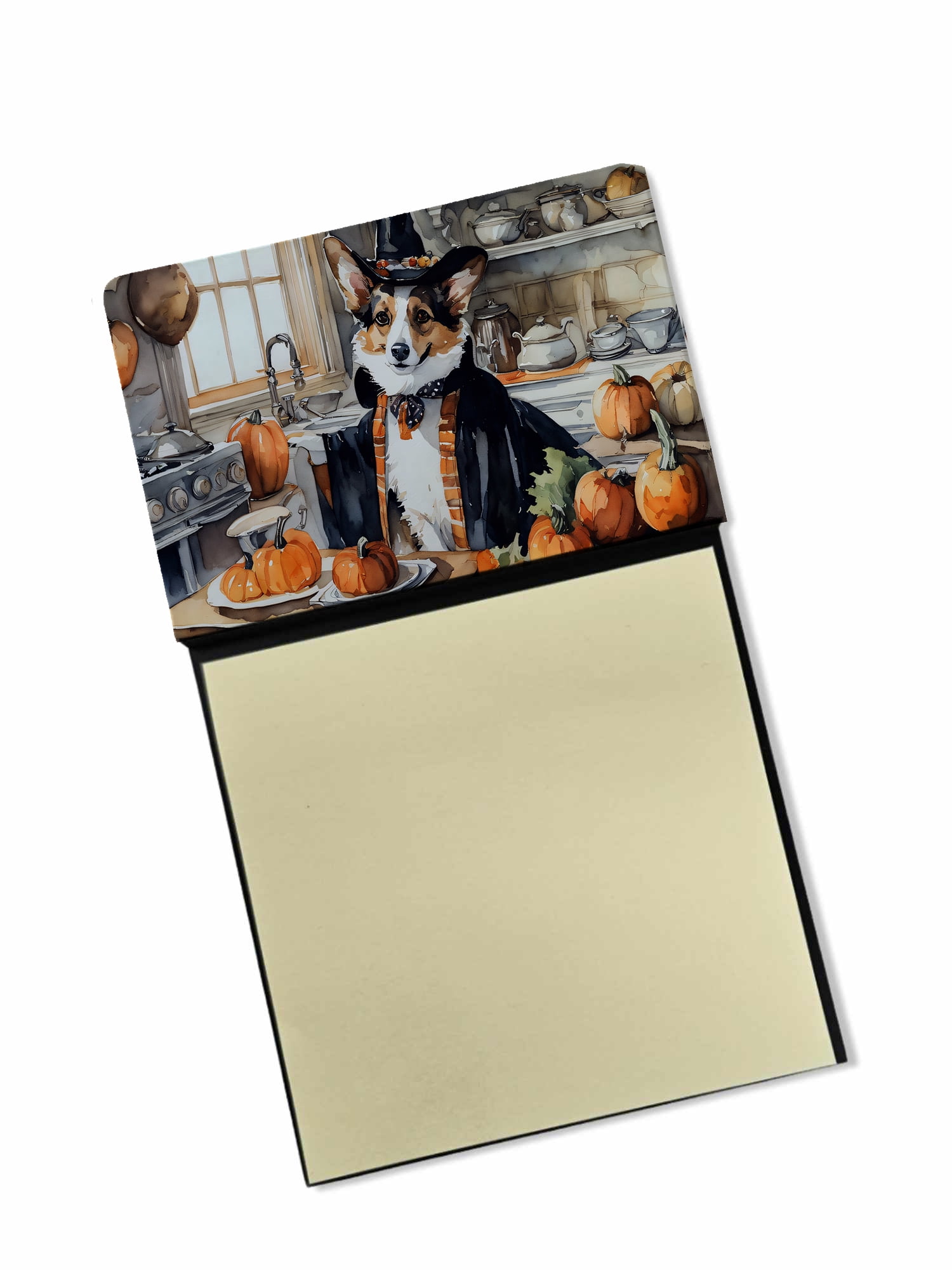 Corgi Fall Kitchen Pumpkins Sticky Note Holder 3.25 in x 5.25 in ...