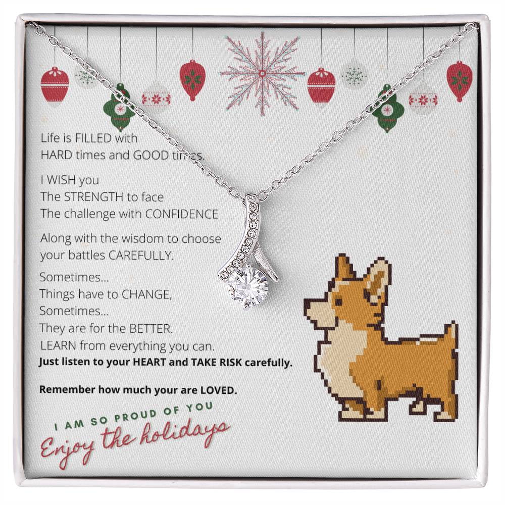 Corgi Greetings to You, Alluring Beauty Necklace, 14k White Gold/ 18k ...
