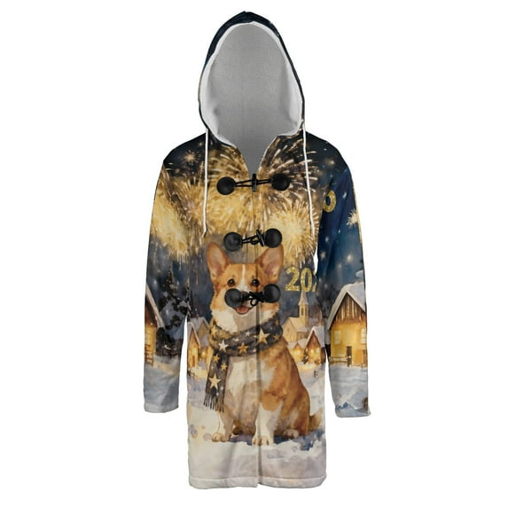 Corgi Happy New Year 2026 with Fireworks on New Year's Eve All Over ...