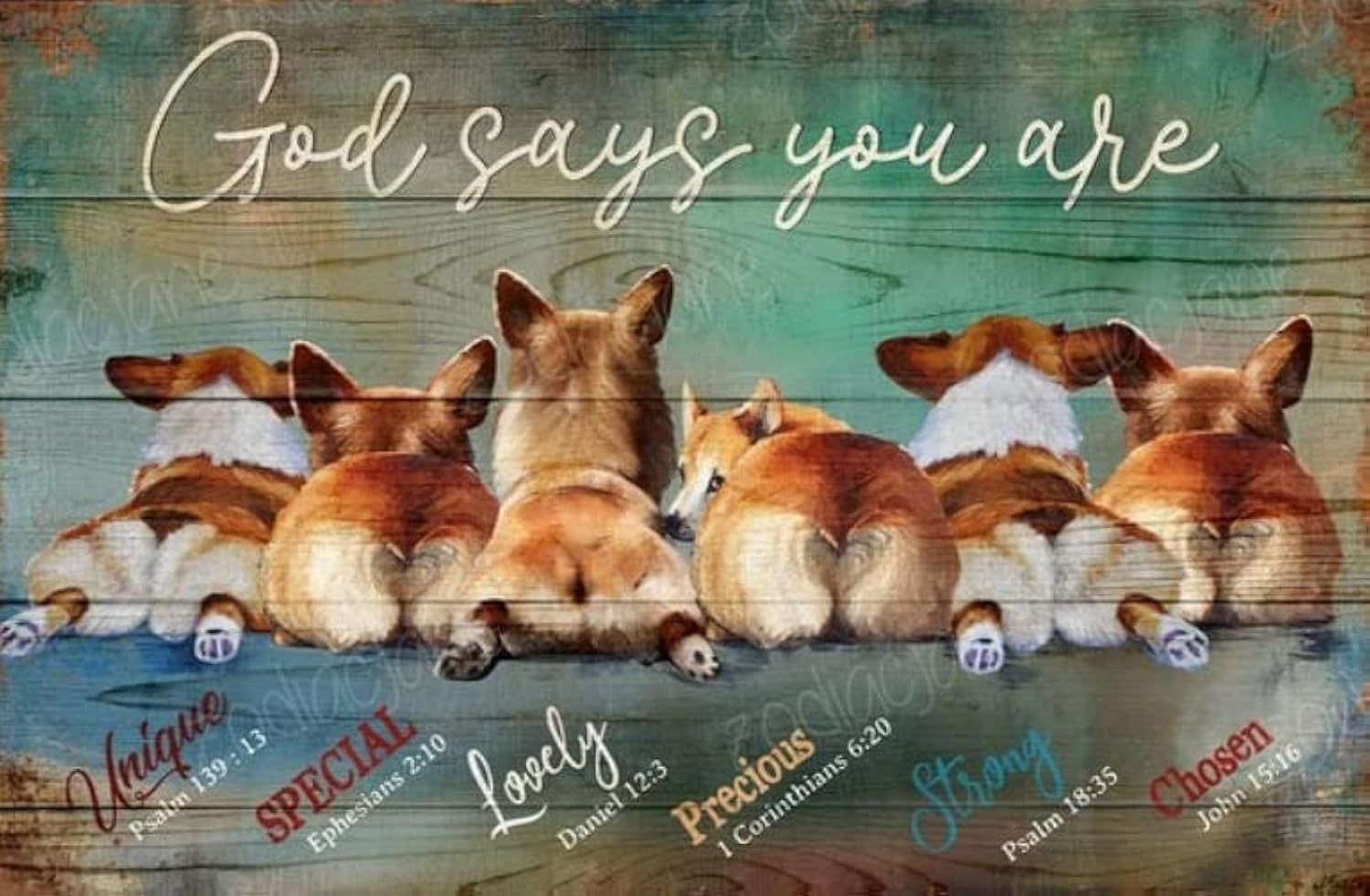 Corgi Heart Tail Jigsaw Puzzles 500 Pieces for Adults - God Says You ...