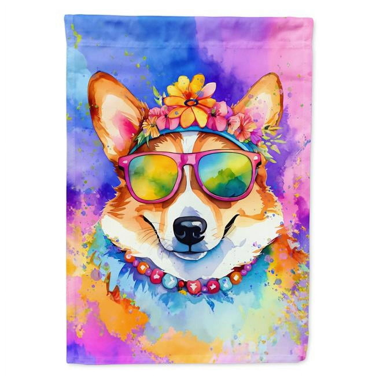 Corgi Hippie Dawg Garden Flag DAC2497 - Walmart.com