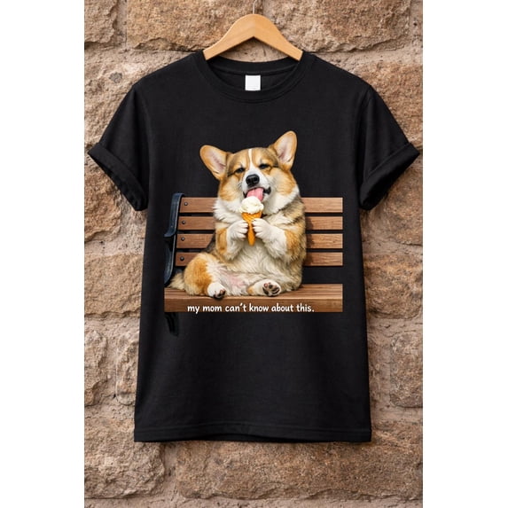 Corgi In Bubble Eating Ice Cream Vintage Dog Graphic Tee Corgi Mom Dad ...
