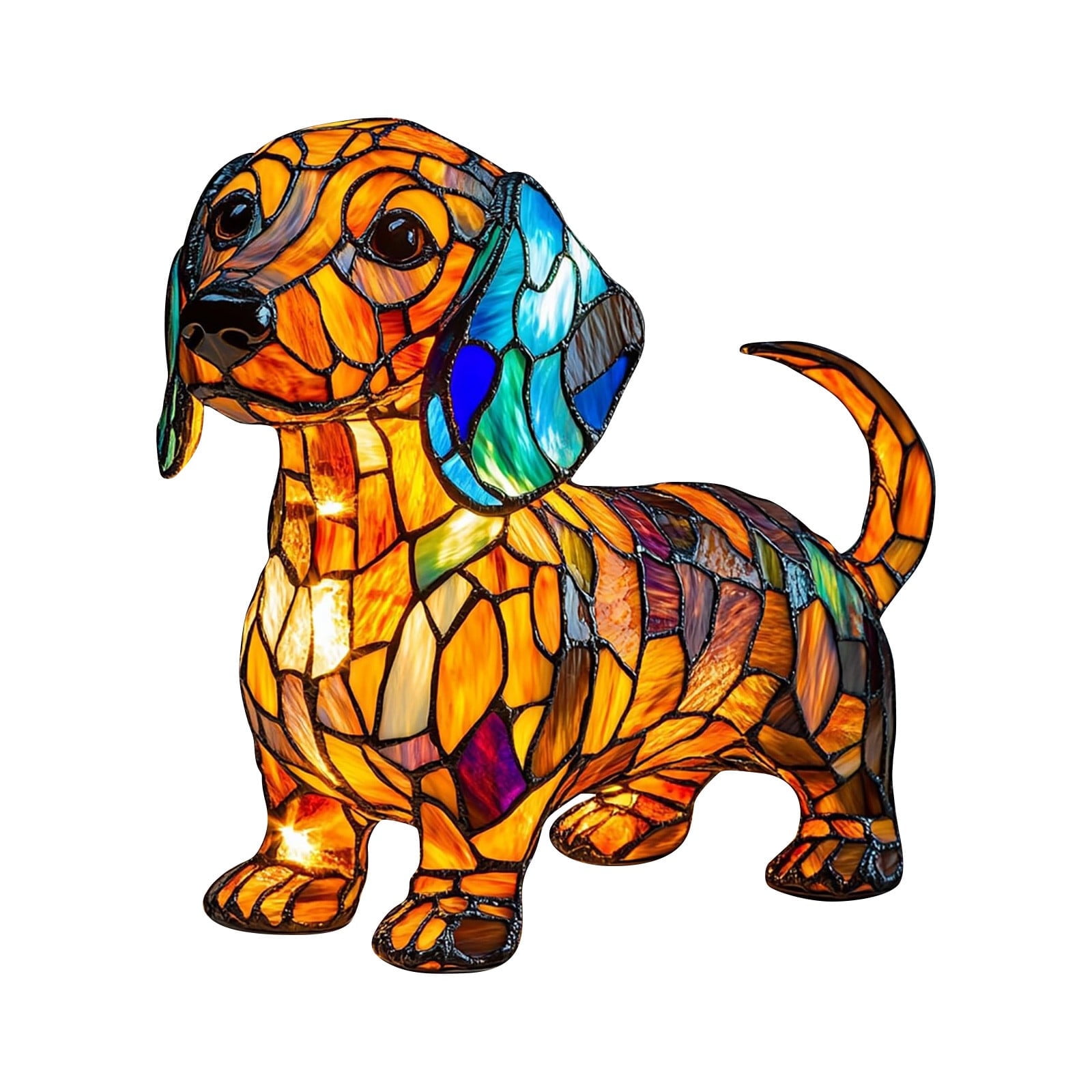 Corgi Lamp, Corgi Stained Glass Lamp, Stained Glass French Bulldog ...