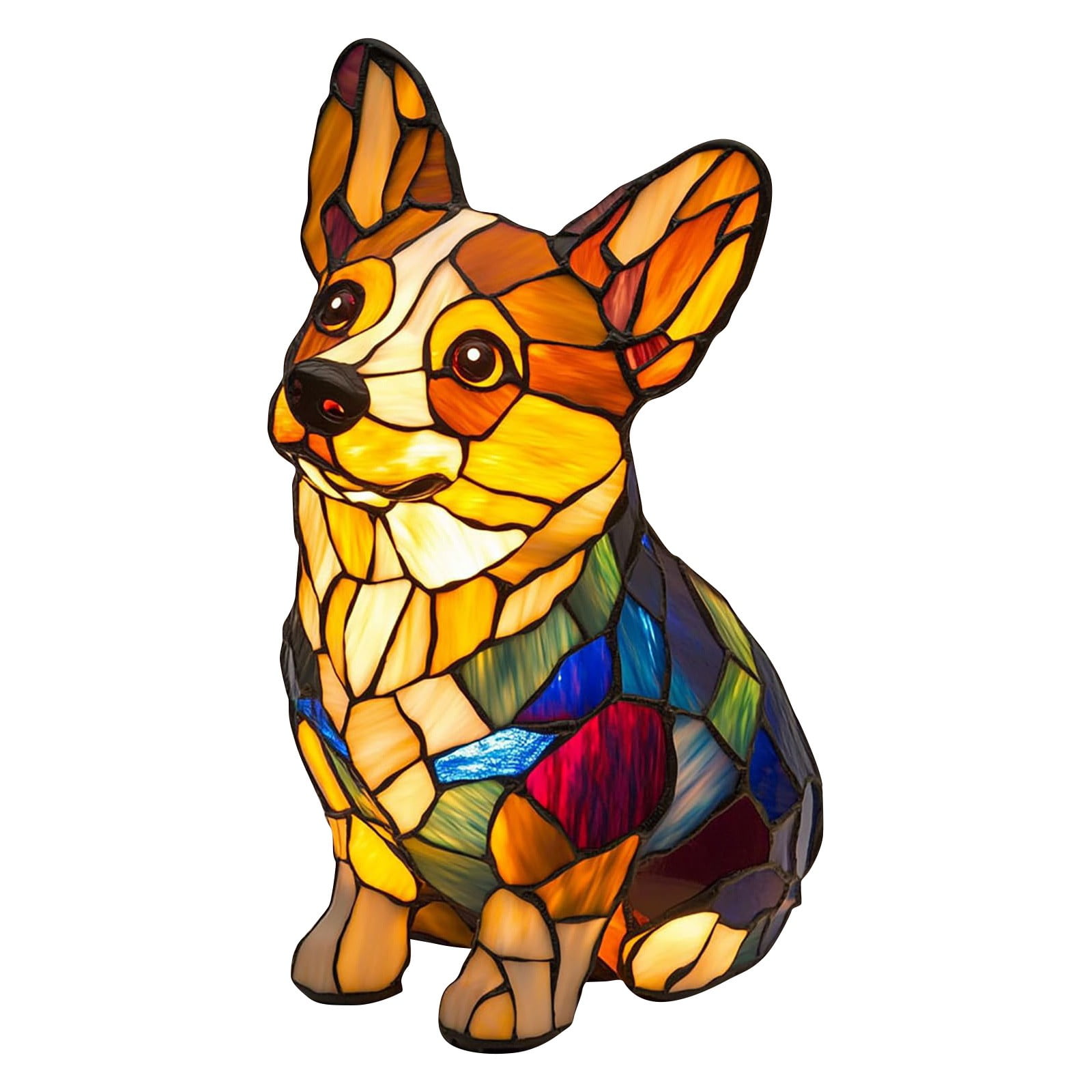 Corgi Lamp Stained Glass Lamp Stained Glass Lamp 2025 New Animals Table ...