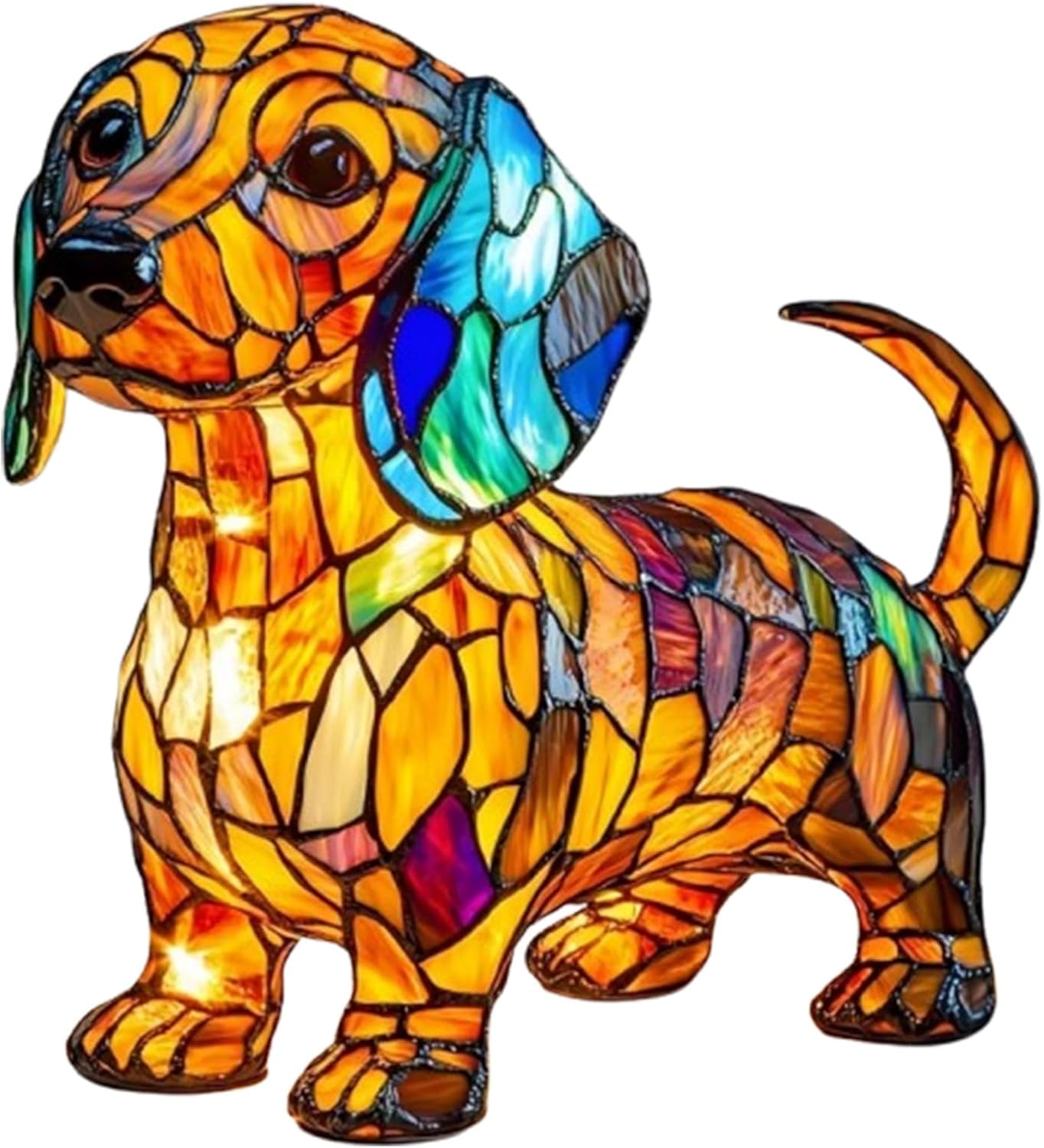 Corgi Lamp and Pug Lamp, Corgi Dachshund Lamps, Stained Resin French ...