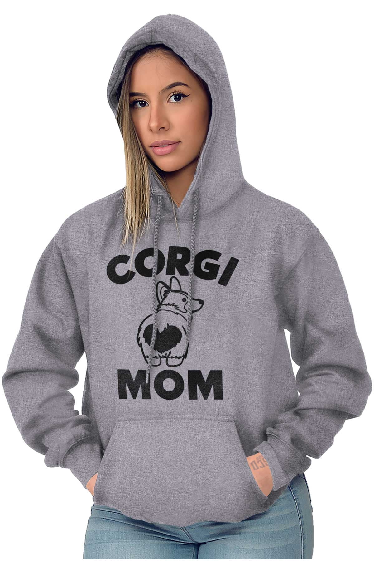 Corgi Mom Dog Pet Parent Fur Mama Hoodie Sweatshirt Women Brisco Brands ...