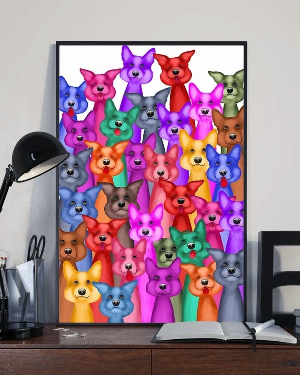 Corgi Multi Dogs Funny Home Decor Wall Art Poster Wall Art - Walmart.com