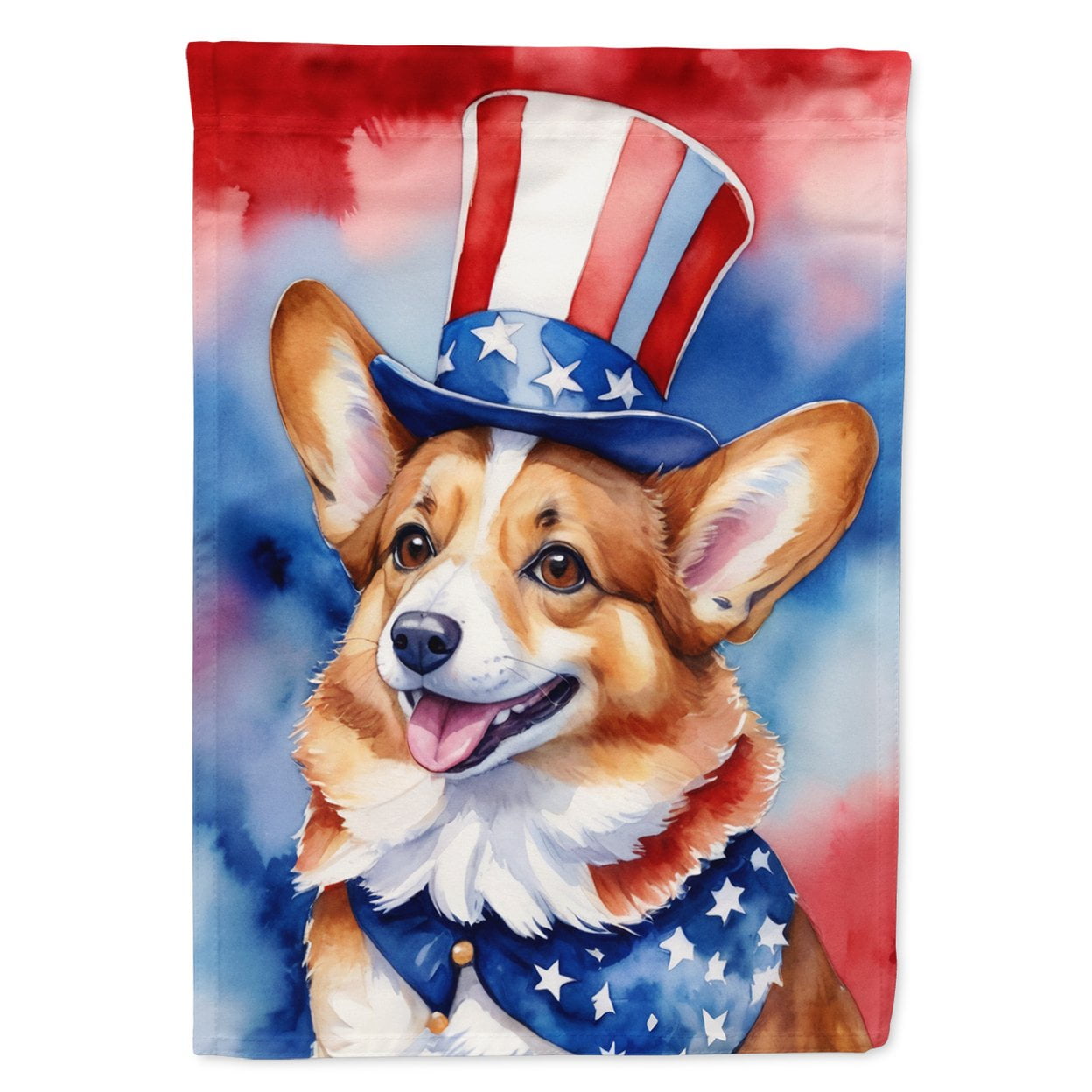 Corgi Patriotic American House Flag 28 in x 40 in - Walmart.com
