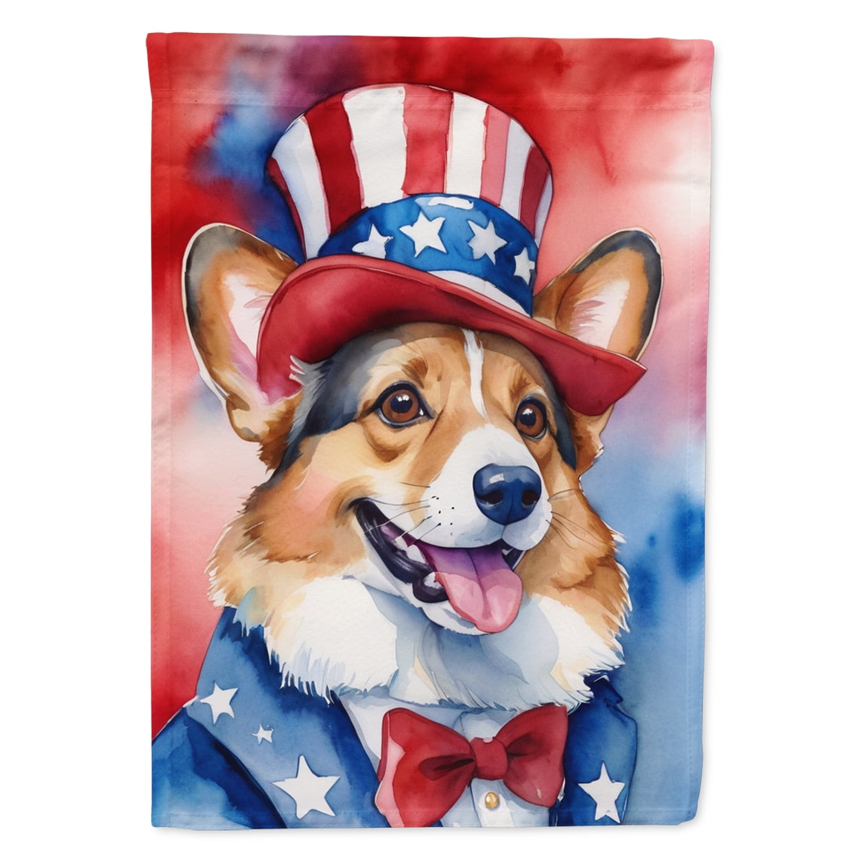 Corgi Patriotic American House Flag 28 in x 40 in - Walmart.com