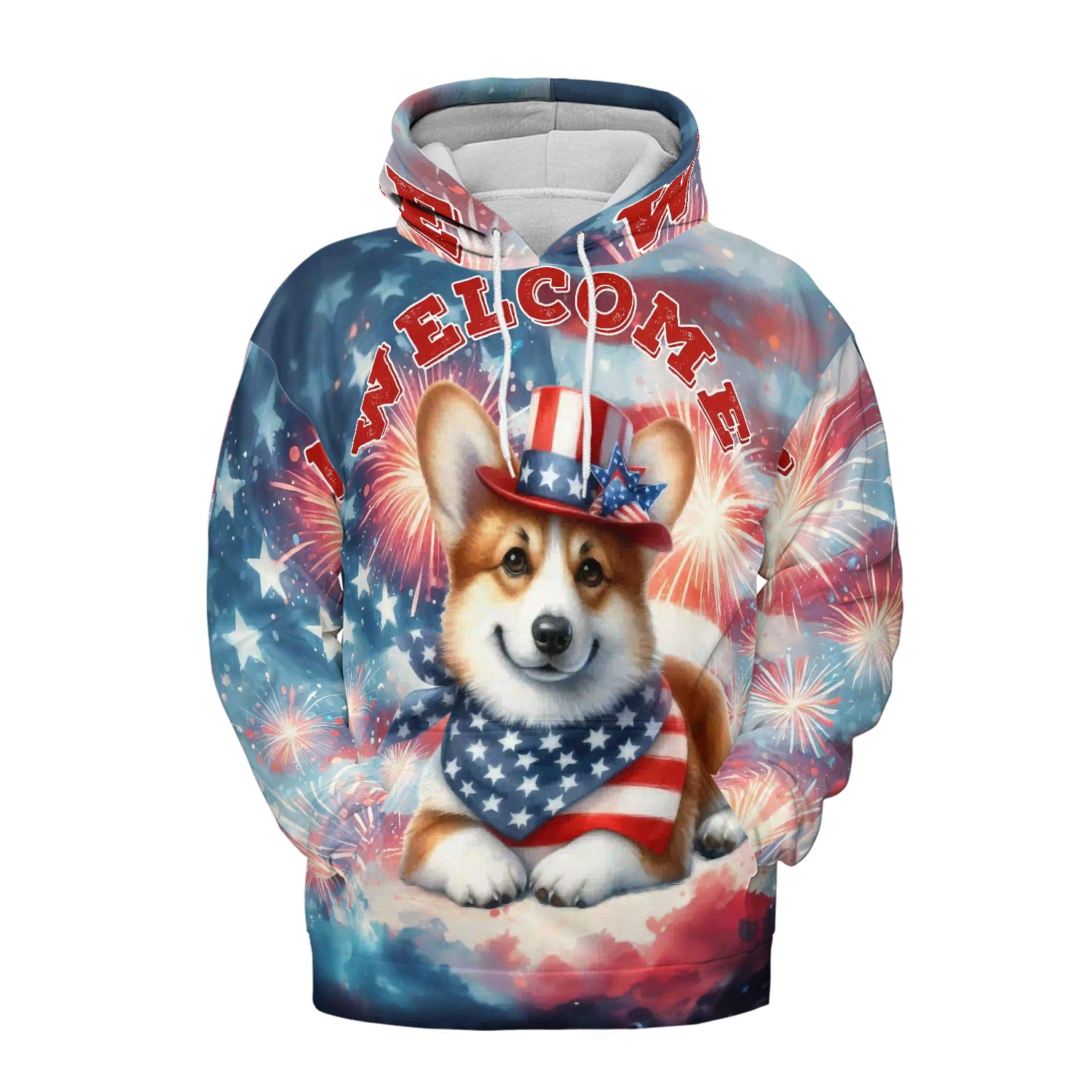 Corgi Patriotic Welcome for 4Th of July Independence Day All Over Print ...
