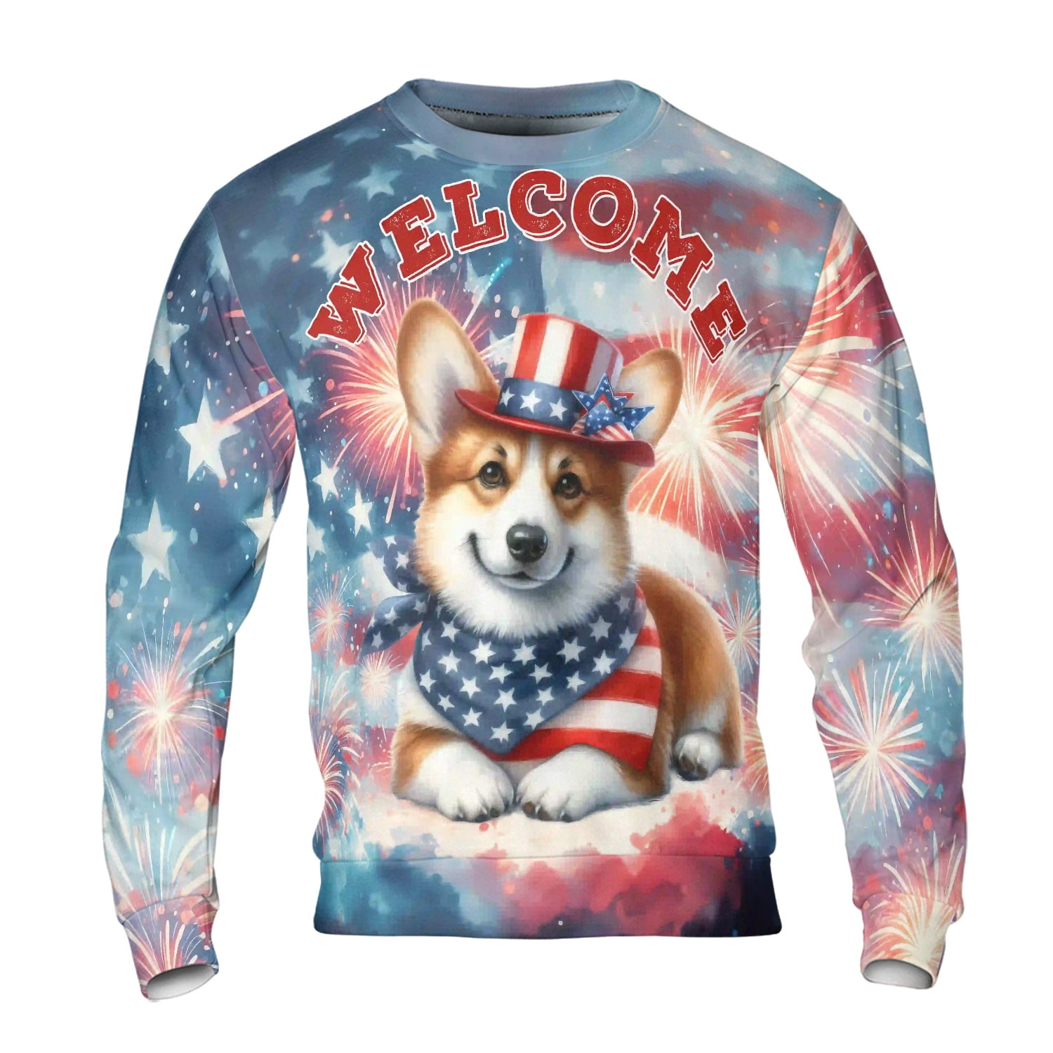 Corgi Patriotic Welcome for 4Th of July Independence Day All Over Print ...
