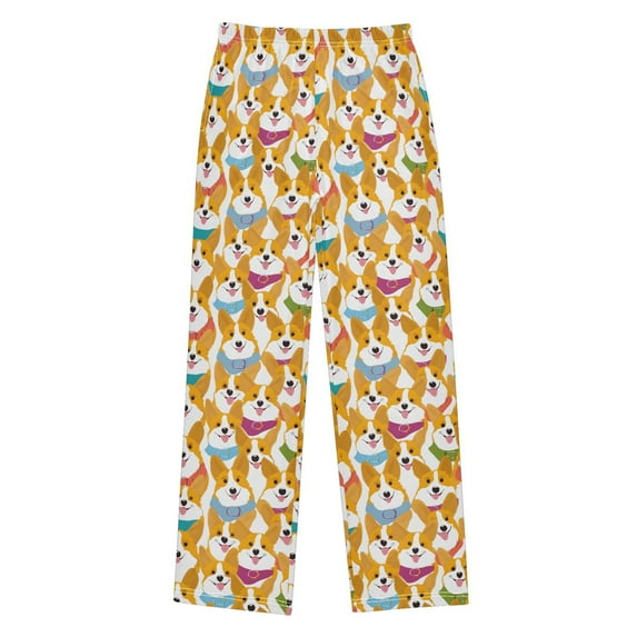 Corgi Pattern Dog Pajama Pants Soft Lightweight Lounge Pants Bottoms ...