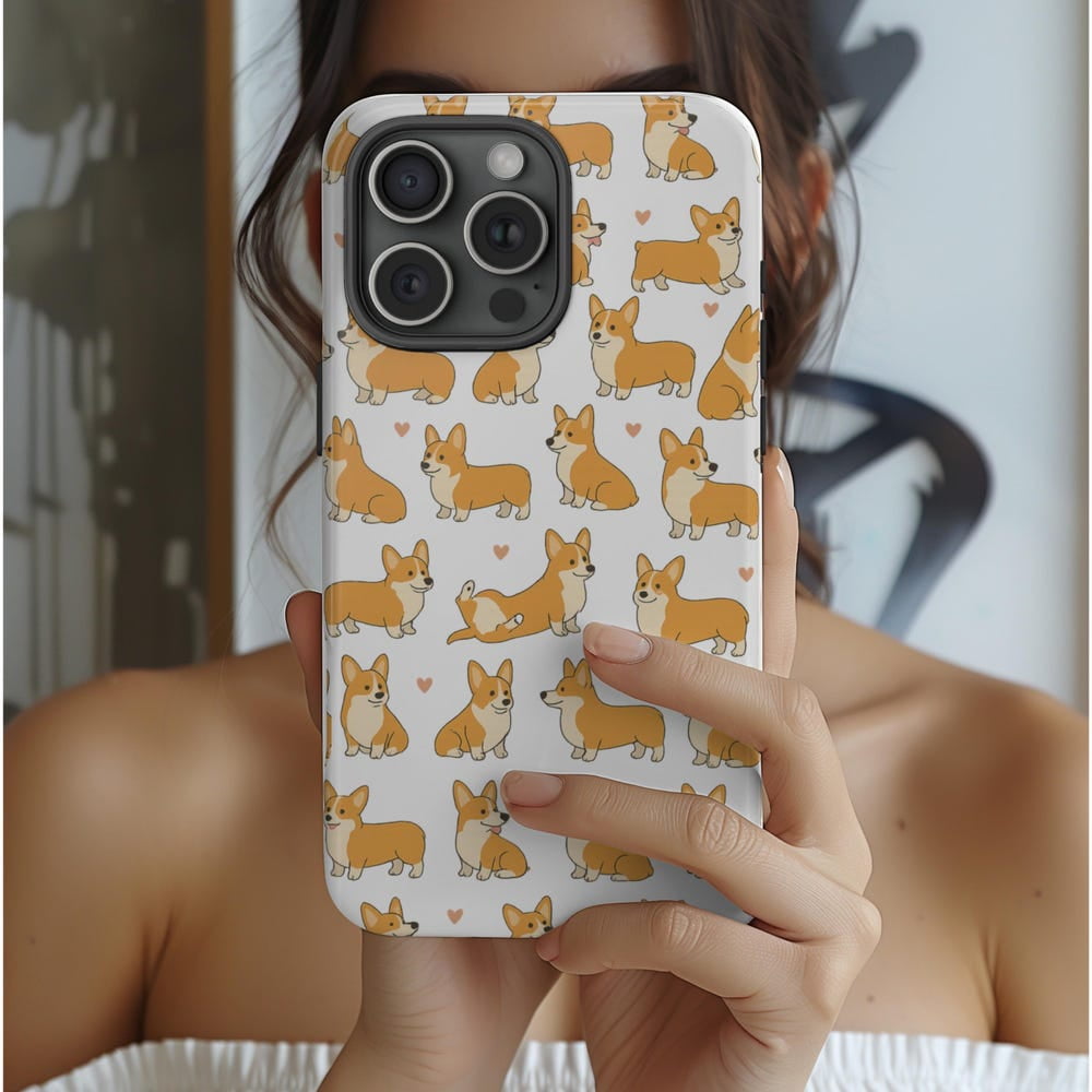 Corgi Pattern Themed Dog Mom Lover Gift Phone Case 17 16 15 14 13 12 11 ...