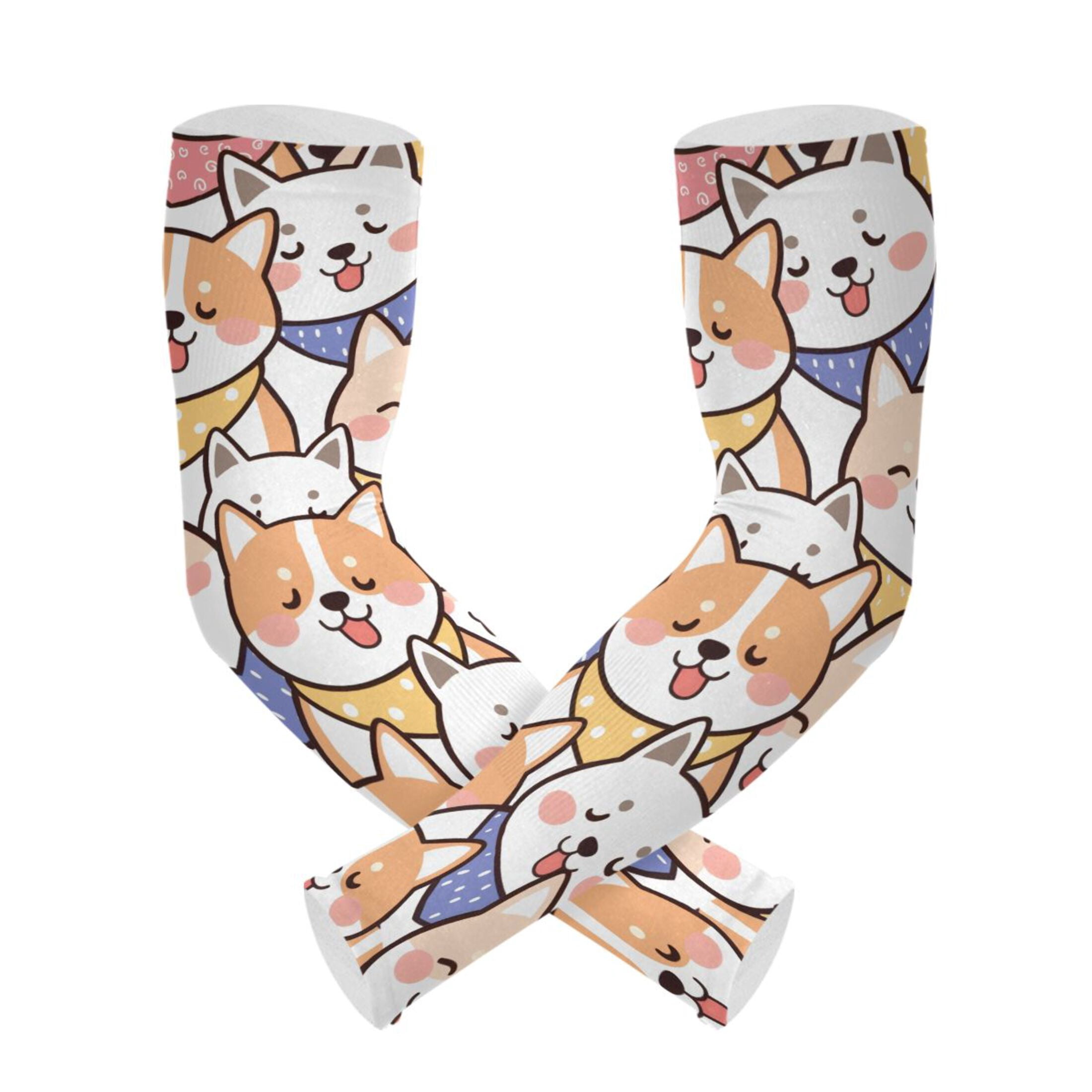 Corgi Pattern UV Protection Cooling Arm Sleeves, Compression Sun ...