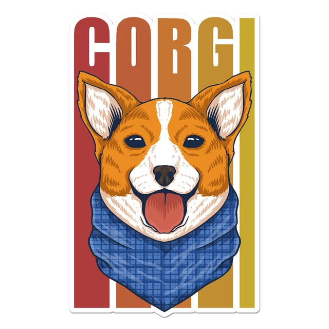 Corgi Pembroke Welsh Sticker Phone Decal Water Bottle Stickers Car ...