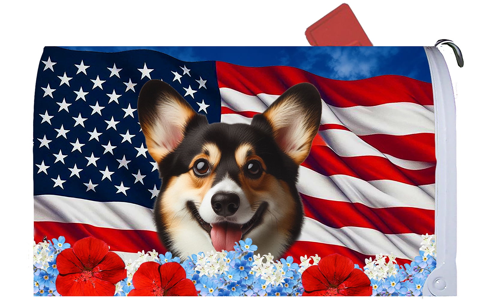 Corgi Pembroke Welsh Tri - Best of Breed Summer Flowers Dog Breed Mail ...