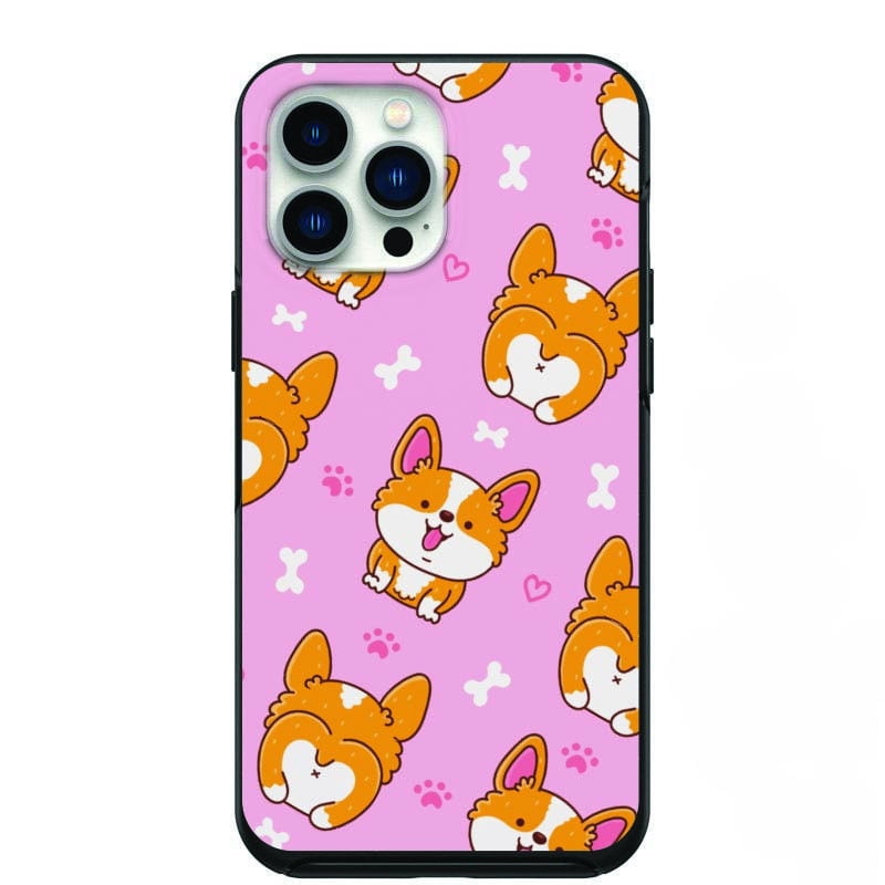 Corgi Pink Background Fun Puppy Illustration with iPhone 17 16 15 14 13 12 11 Pro Max - Walmart.com