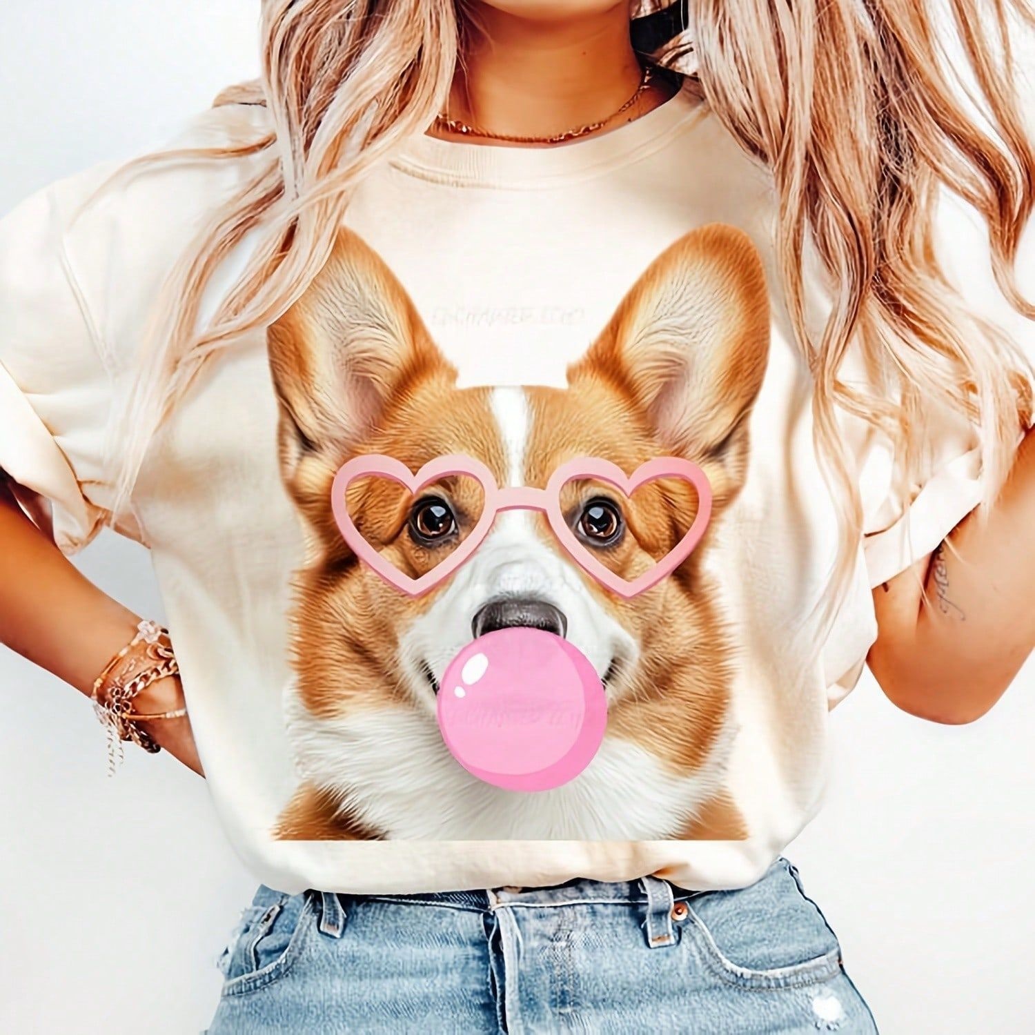 Corgi Pink Bubble Gum Pink B1Ow - Vaineeart Sungles Dog Blowing Bubble ...