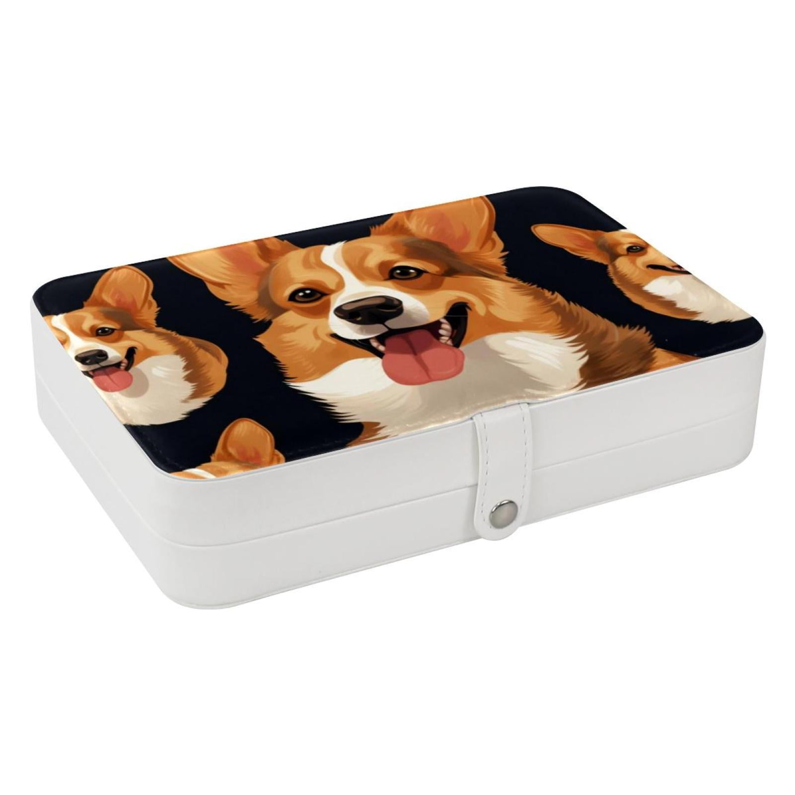 Corgi Portable PU Leather Jewelry Organizer Stand Display Case Earring ...