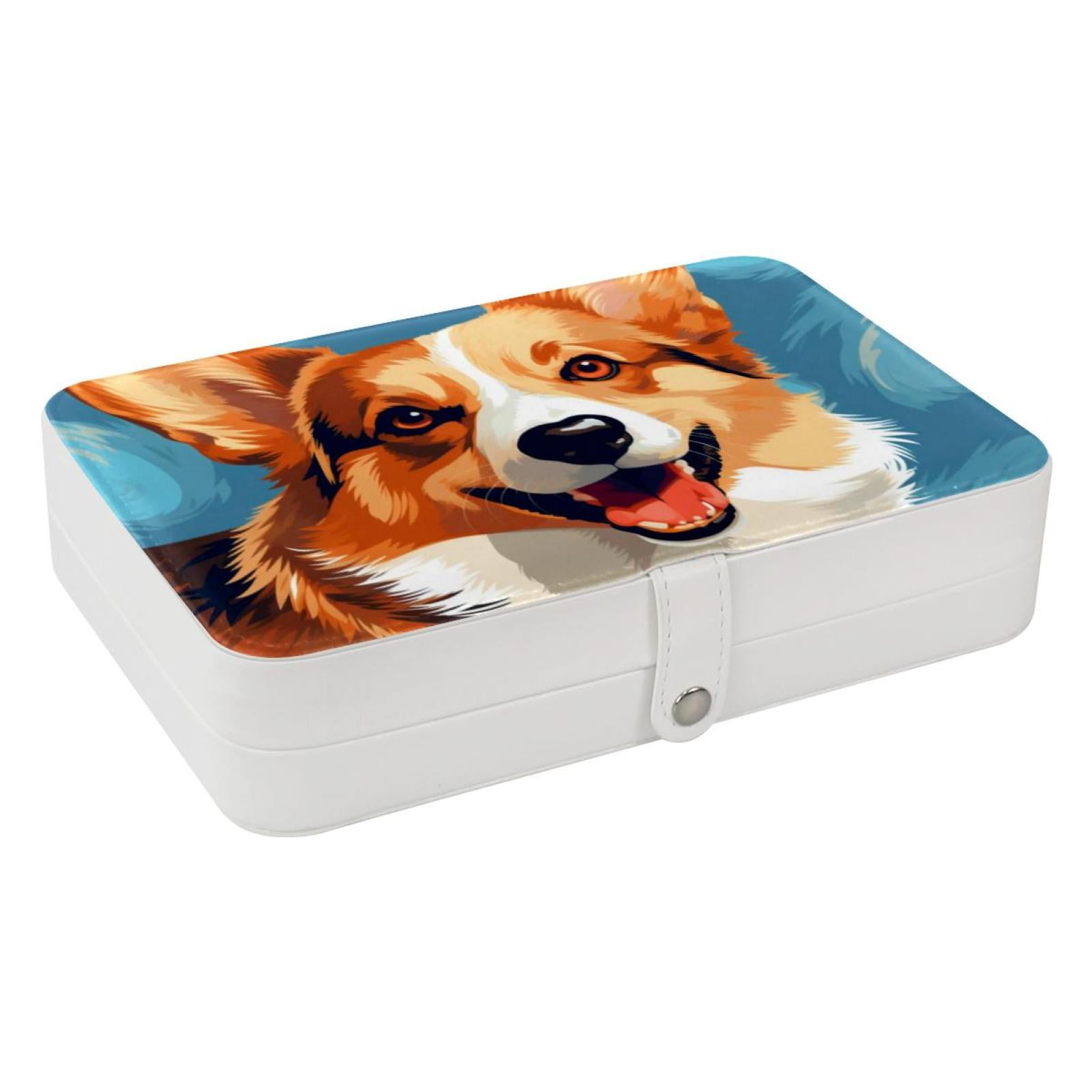 Corgi Portable PU Leather Travel Organizer Box with Removable ...