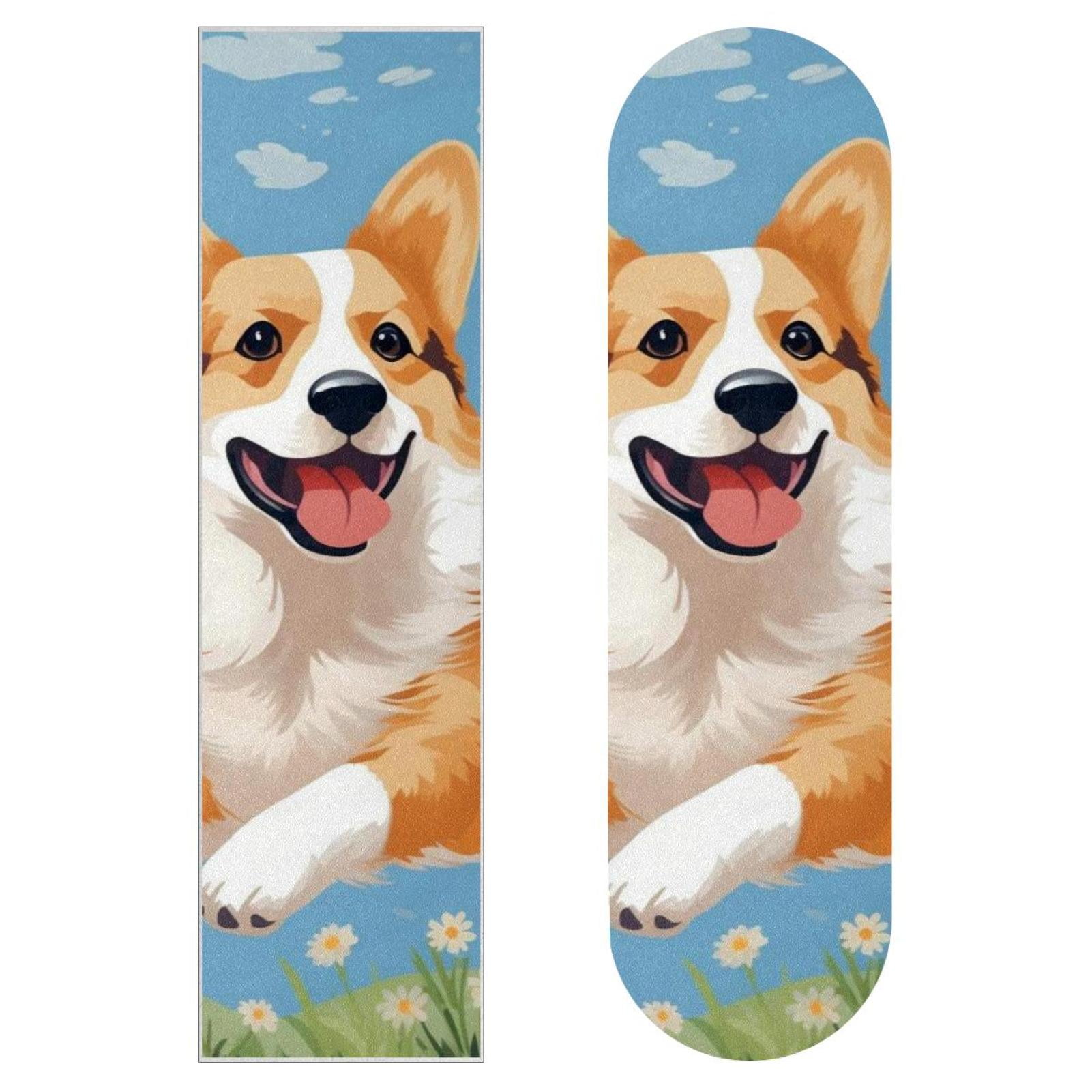 Corgi Premium Emery Skateboard Grip Tape Stickers (Pack of 2) | Durable ...