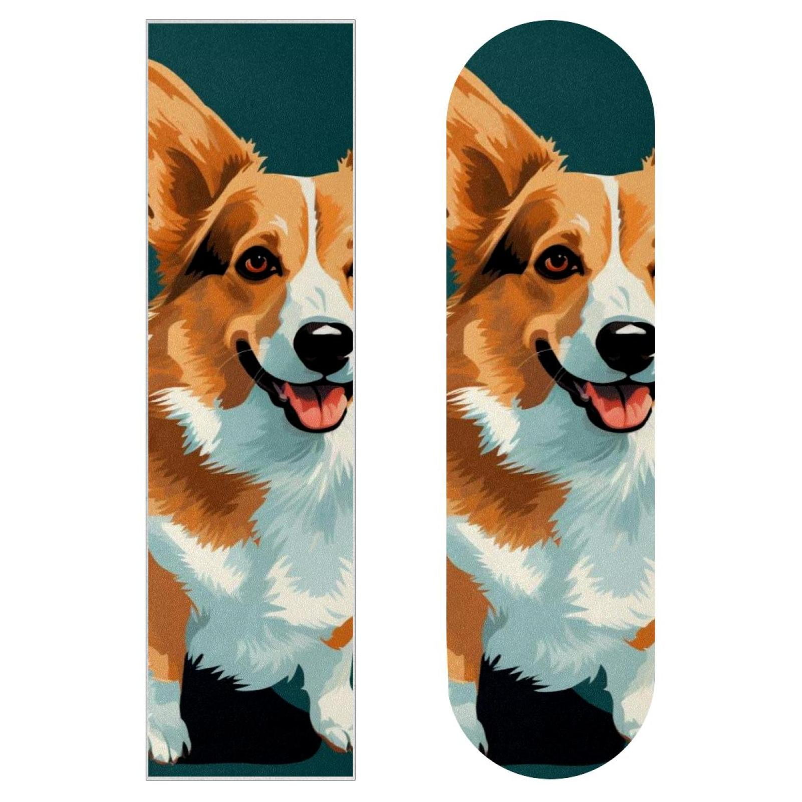 Corgi Skateboard Stickers (Pack of Two) with Emery Surface and PVC ...