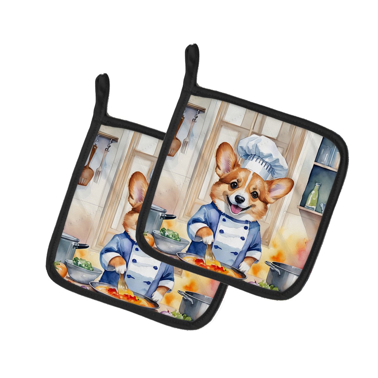 Corgi The Chef Pair of Pot Holders - Walmart.com