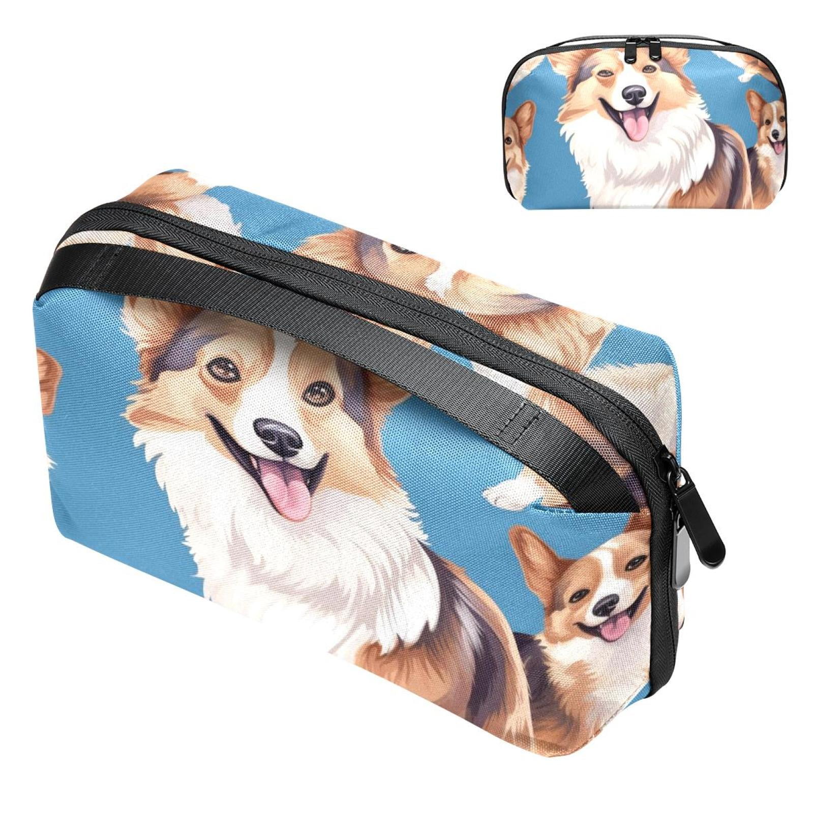 Corgi Travel Case USB Organizer Leather Cord Organizer Cable Clips Cord ...