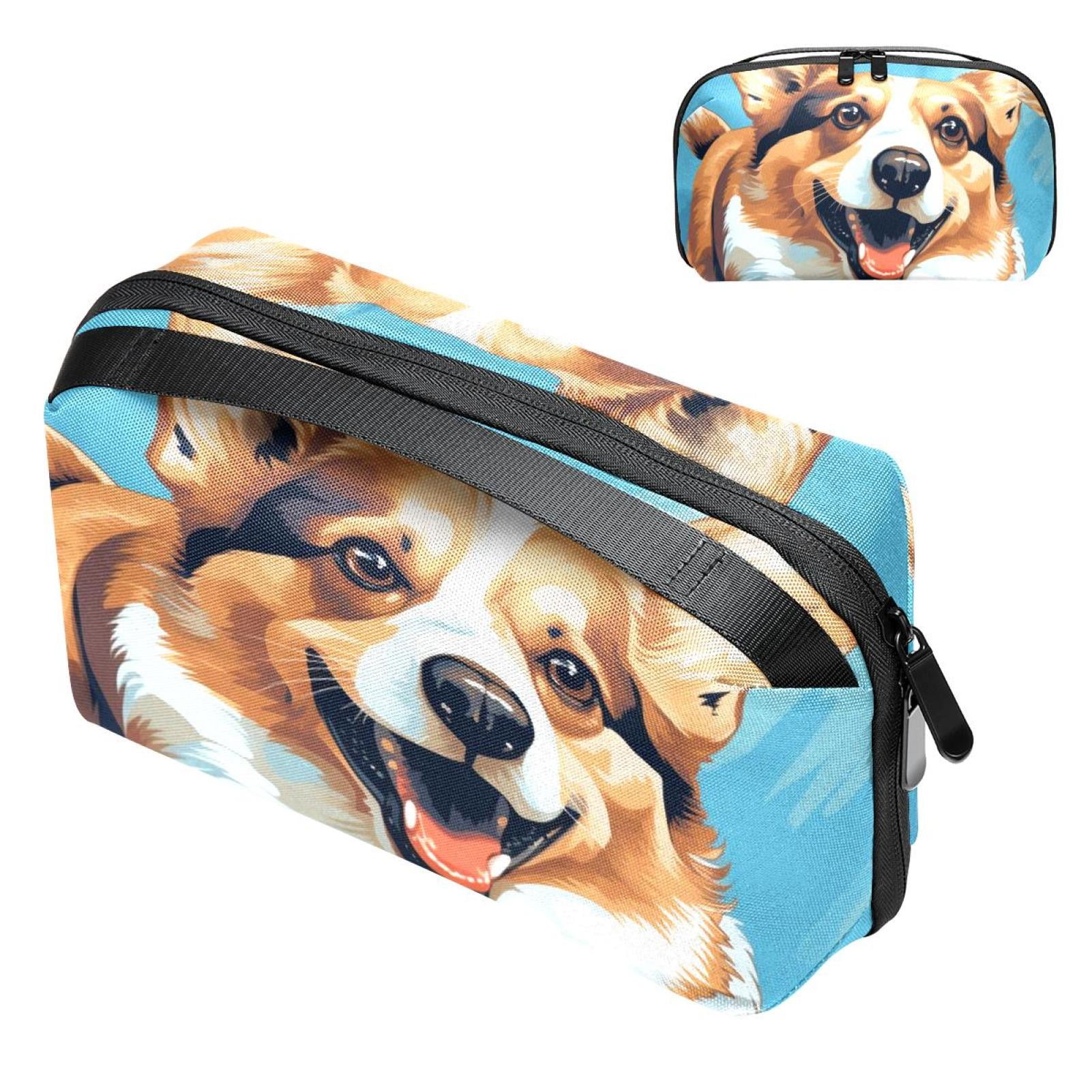 Corgi Travel Case USB Organizer Leather Cord Organizer Cable Clips Cord ...