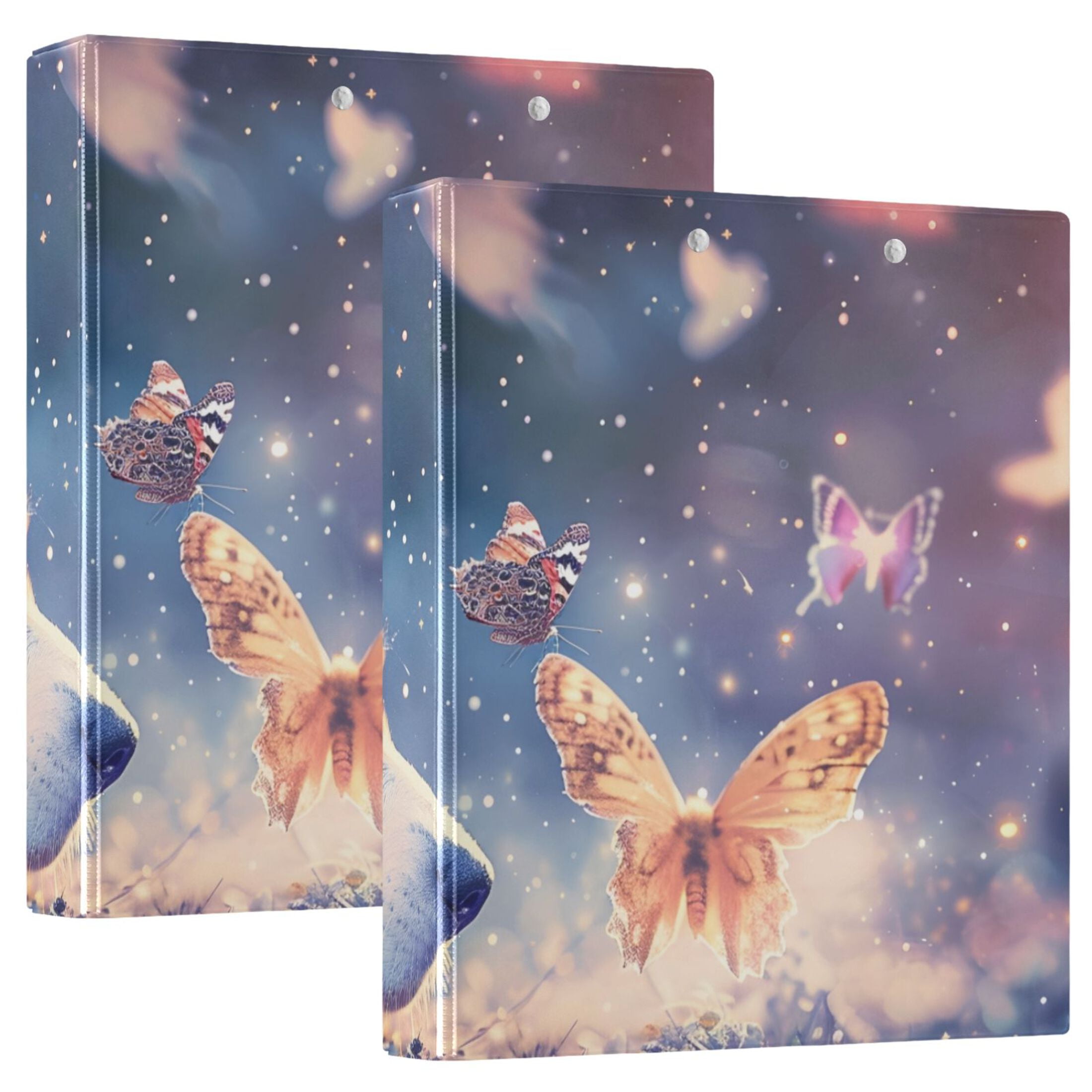 Corgi and Butterflies Dog 3 Ring Binders 1.5 inch Hardcover File ...