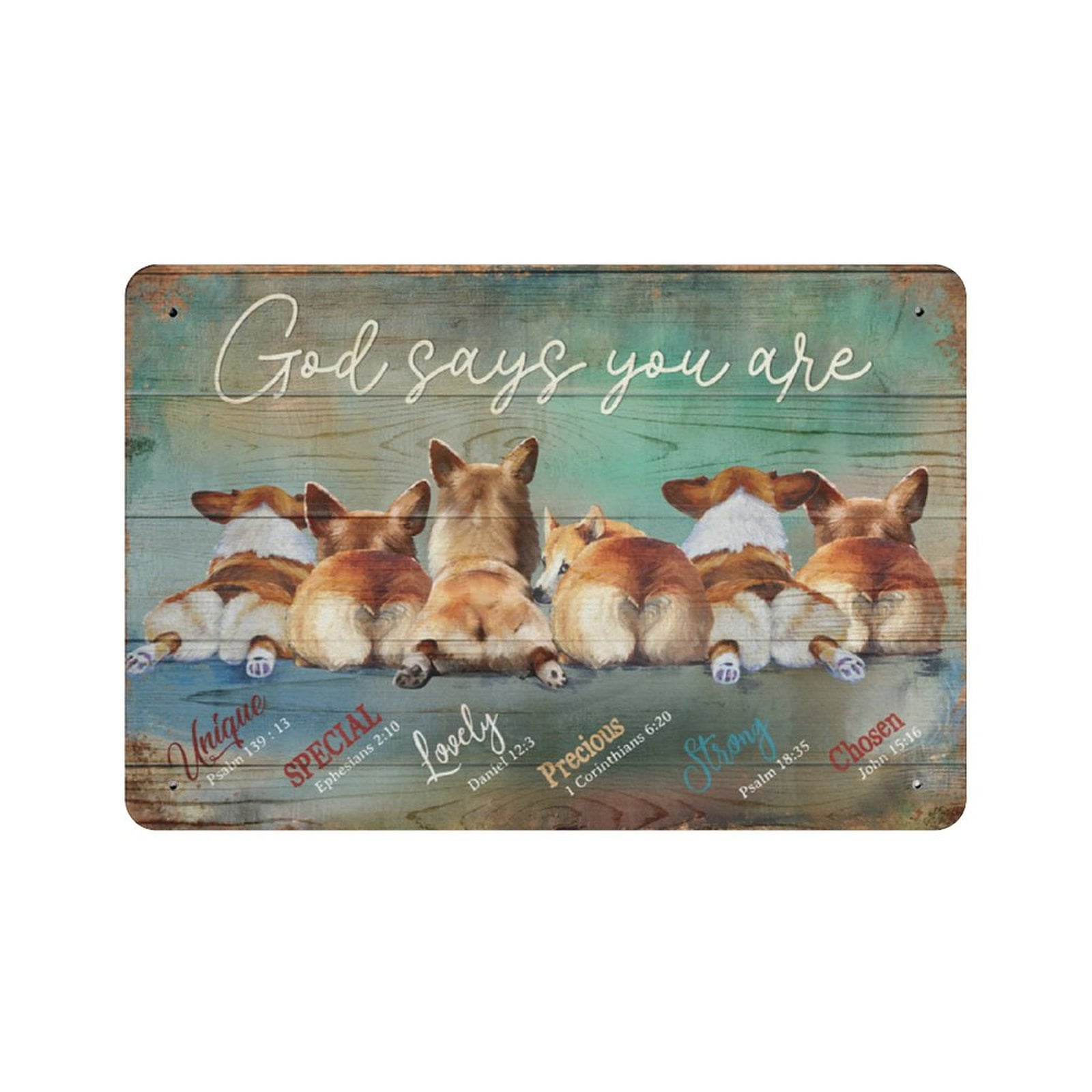 Corgi dog tin sign, tin sign Farmhouse Sign Decor Birthday Christmas ...