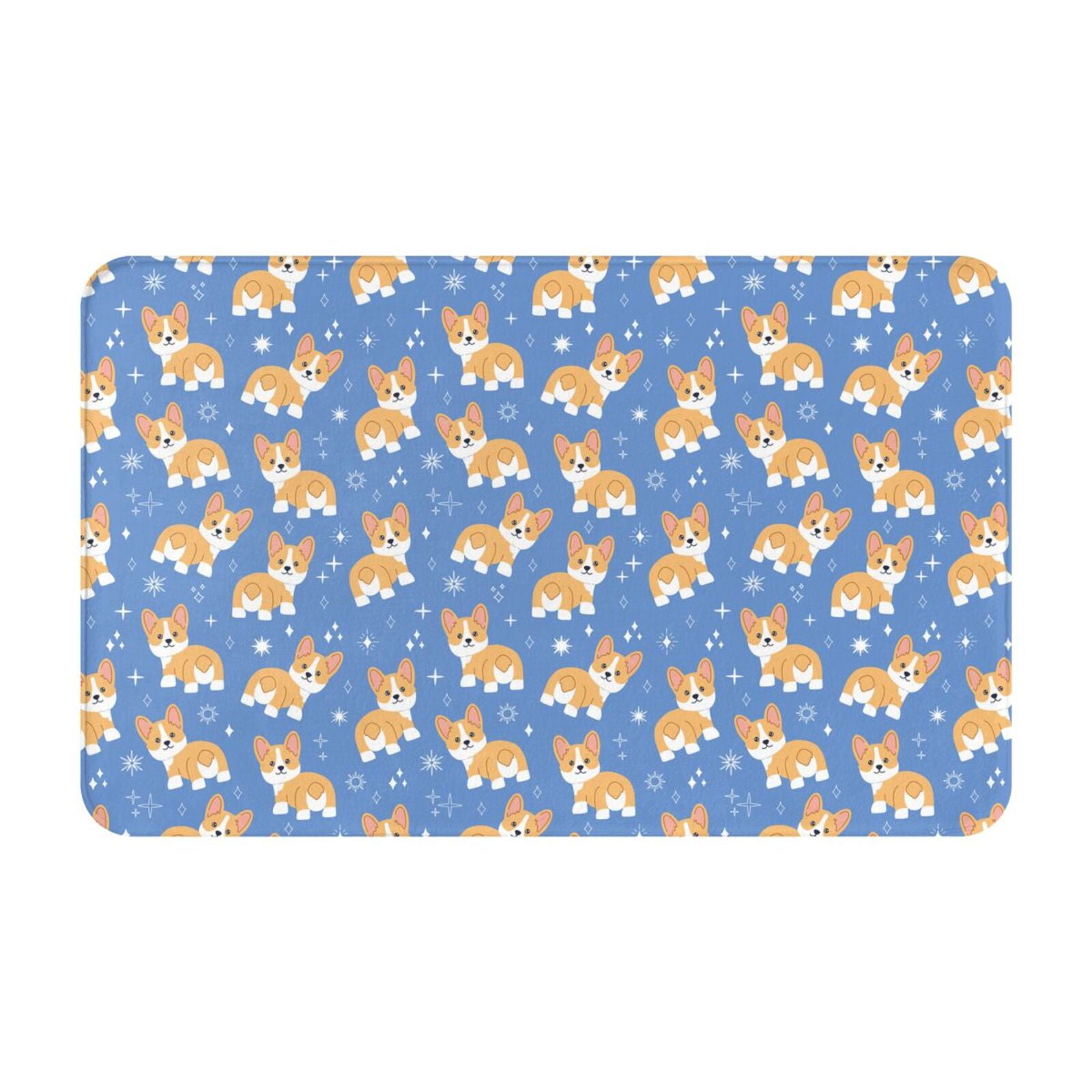 Corgi print Door Mat for Indoor, Welcome Door Mats Front Entrance Rug ...